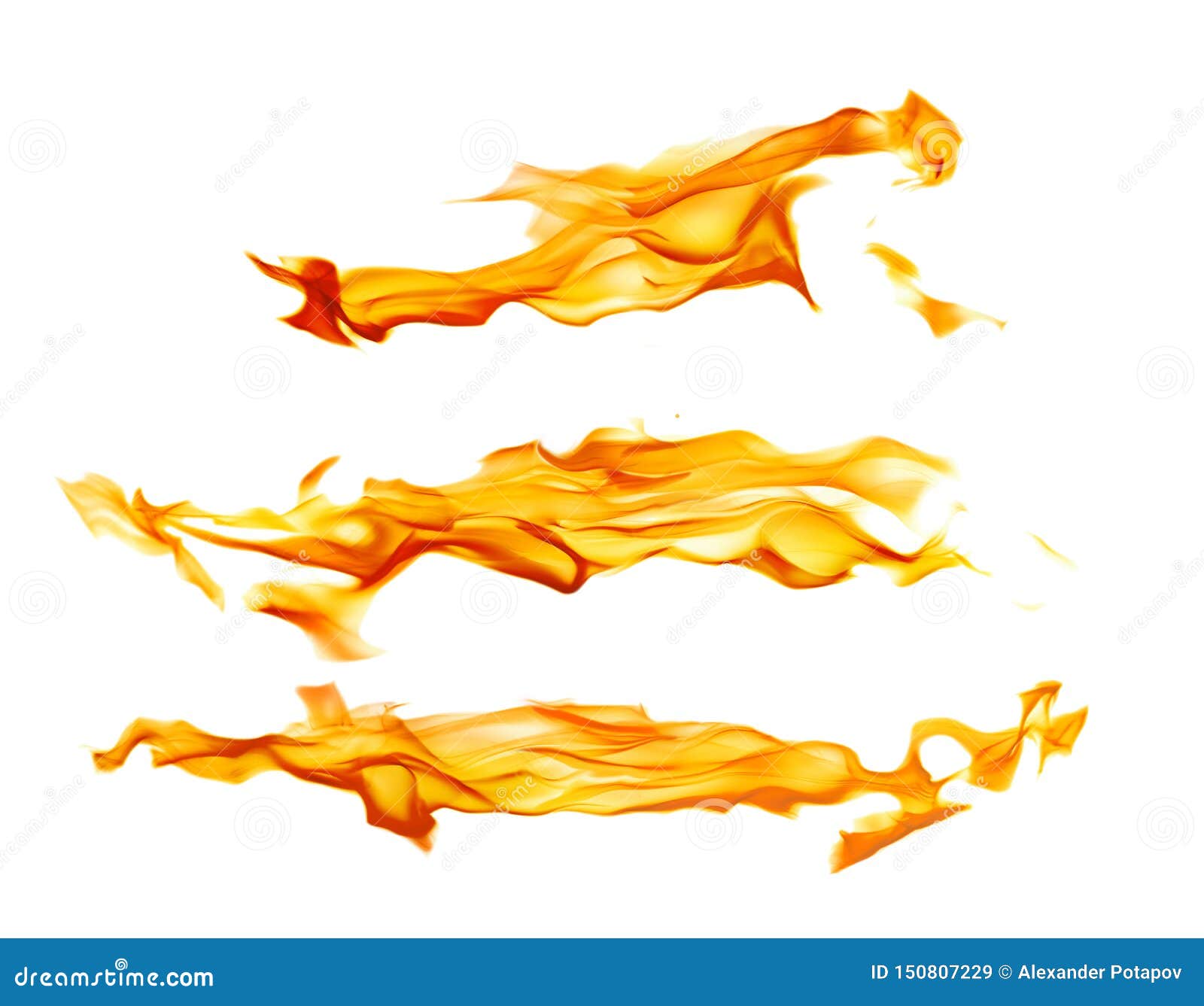 Three Yellow Bright Flame Lines on White Stock Image - Image of heat ...