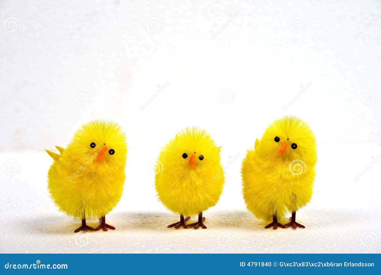 Three Yellow Chicks stock photo. Image of animal, crafty - 4791840