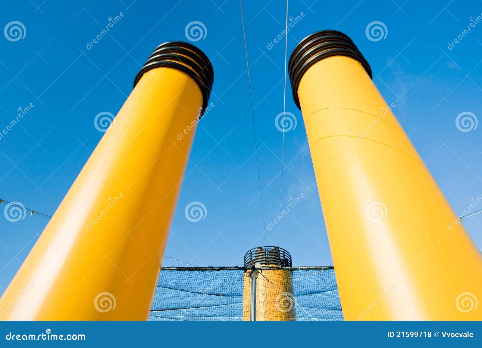 Three yellow funnels stock photo. Image of sailing, cruise - 21599718