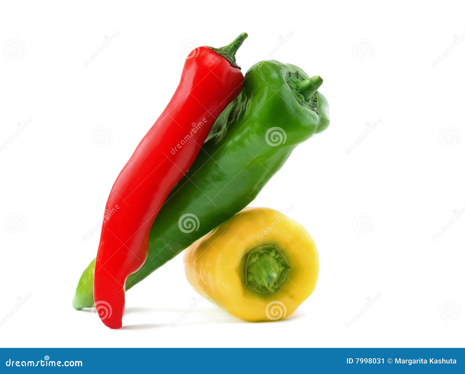 Three Yellow Red Green Chillies Stock Image - Image of chili, colorful ...