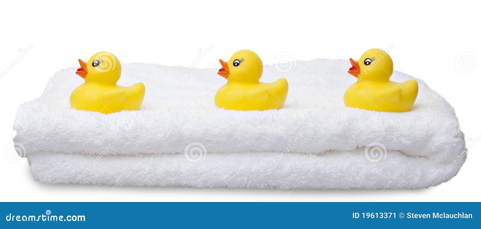 Three Yellow Rubber Ducks in a Row Stock Image - Image of rubber ...