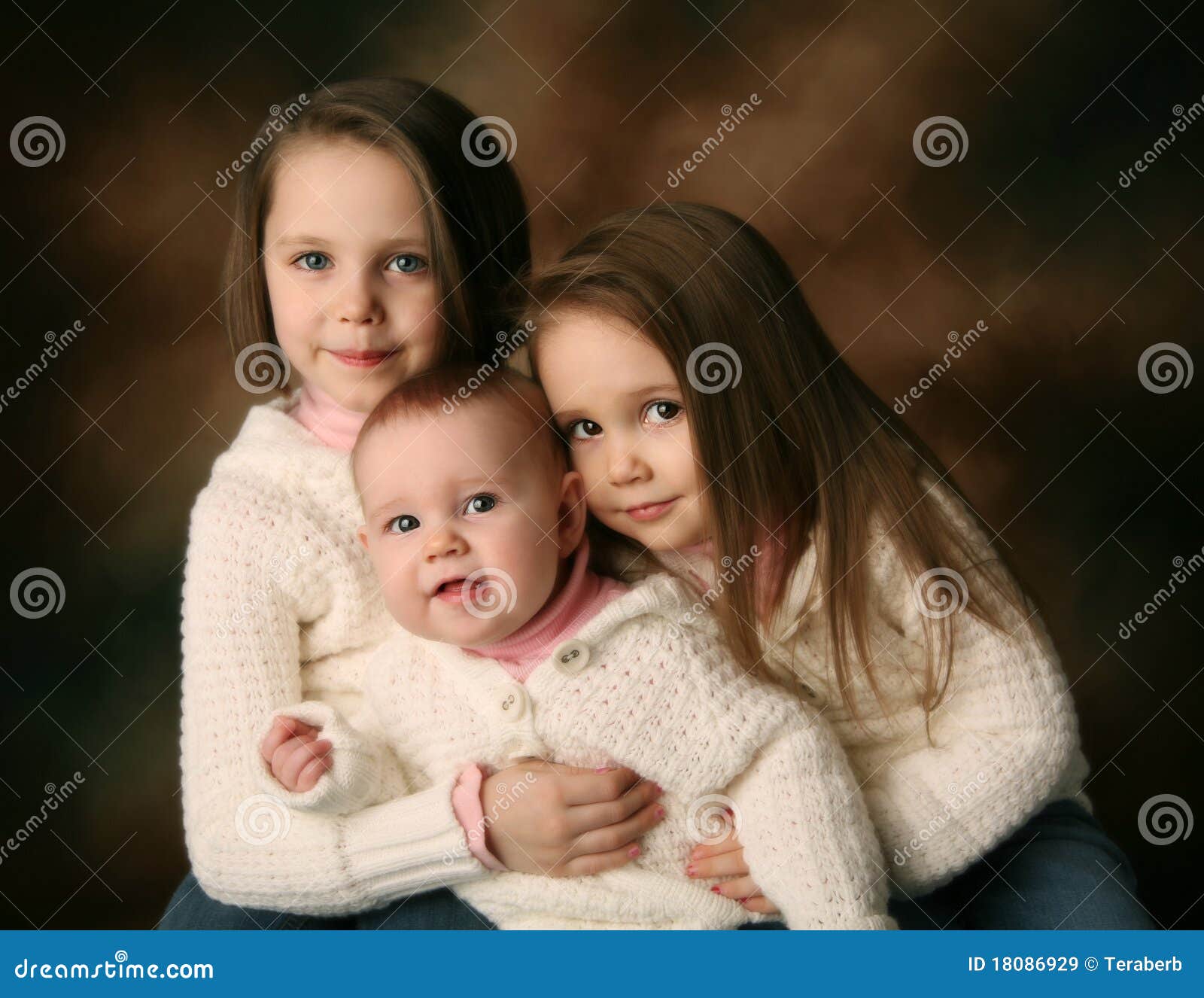 Three Young Beautiful Sisters Stock Image - Image of female, baby: 18086929