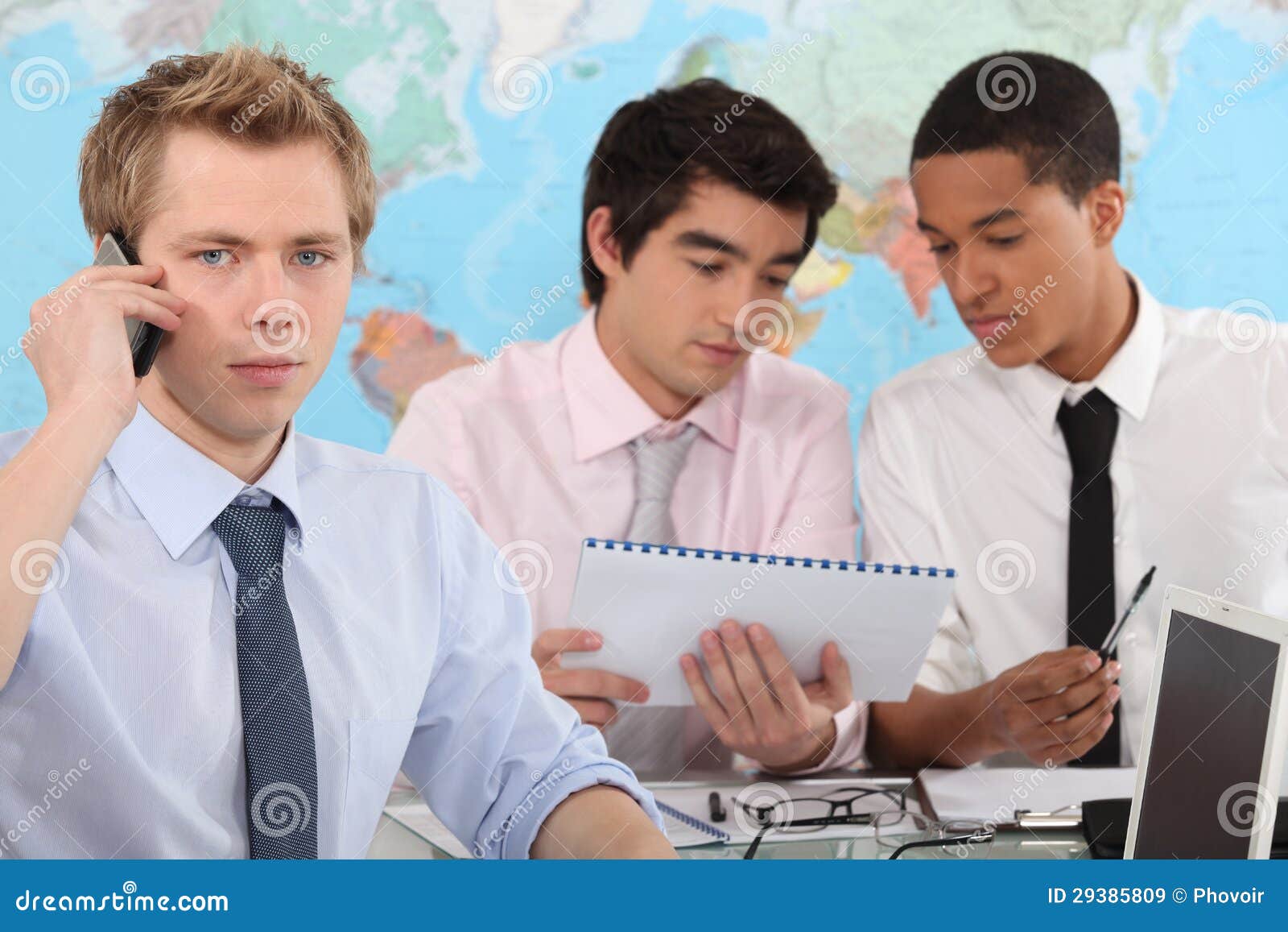 Three young businessmen stock image. Image of people - 29385809