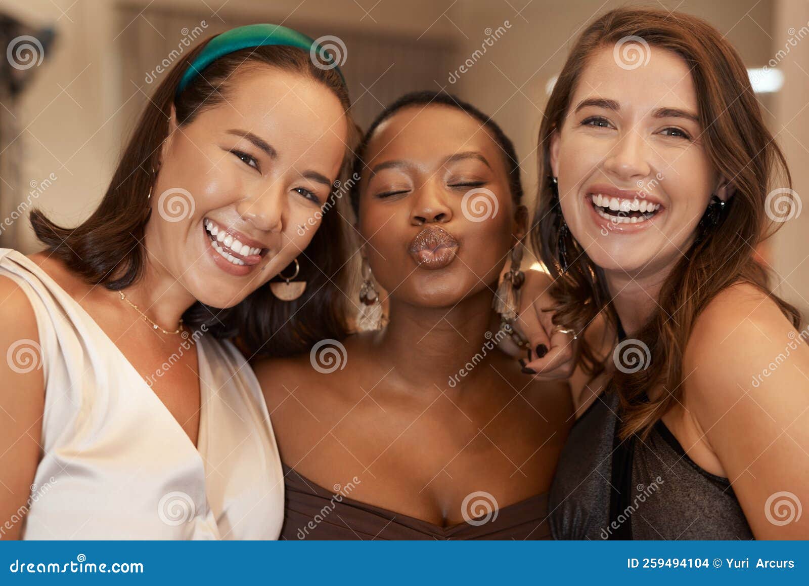 On Three. a Young Group of Friends Standing Together and Pulling Faces ...