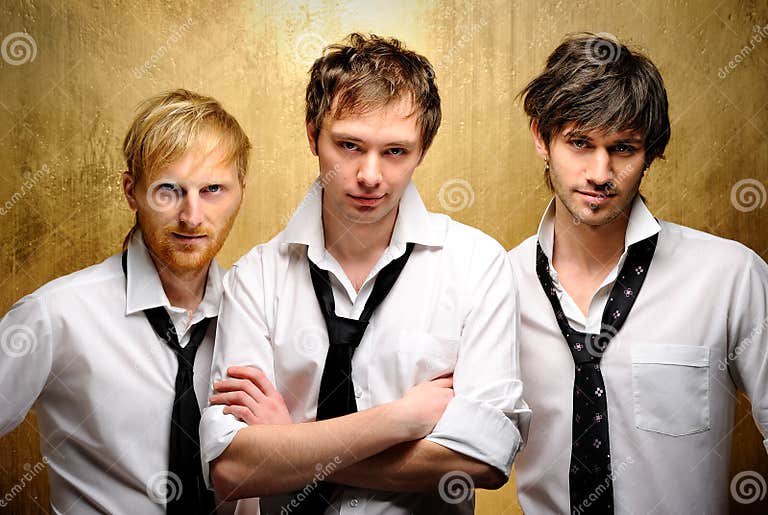 Three young handsome guys stock photo. Image of human - 18225122