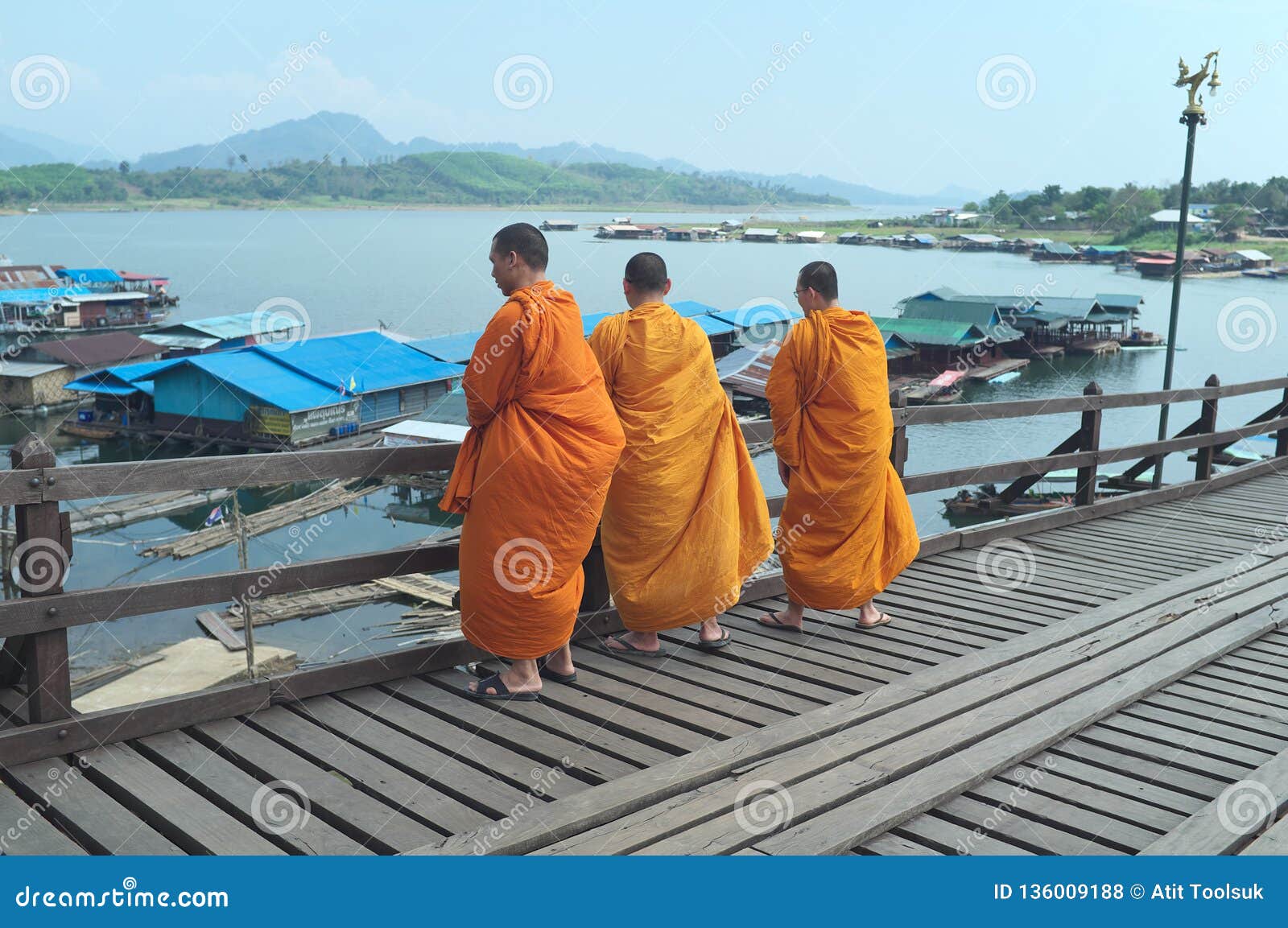 Three Young Monk on the Adventure Editorial Stock Photo - Image of ...