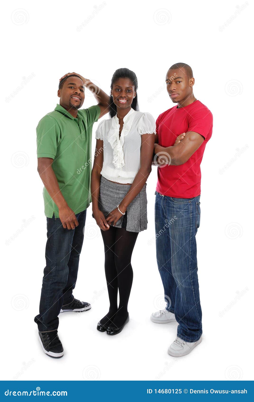 Three young people stock image. Image of male, positive - 14680125