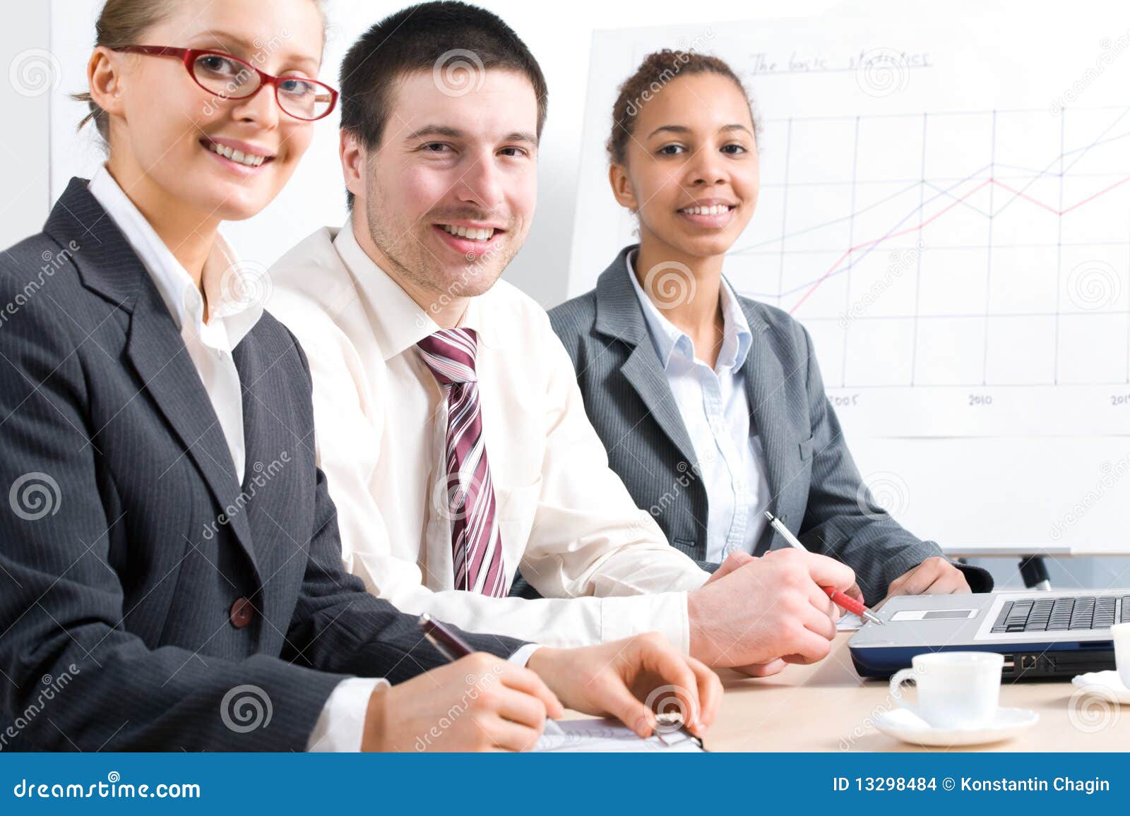 Three young professionals stock photo. Image of girl - 13298484