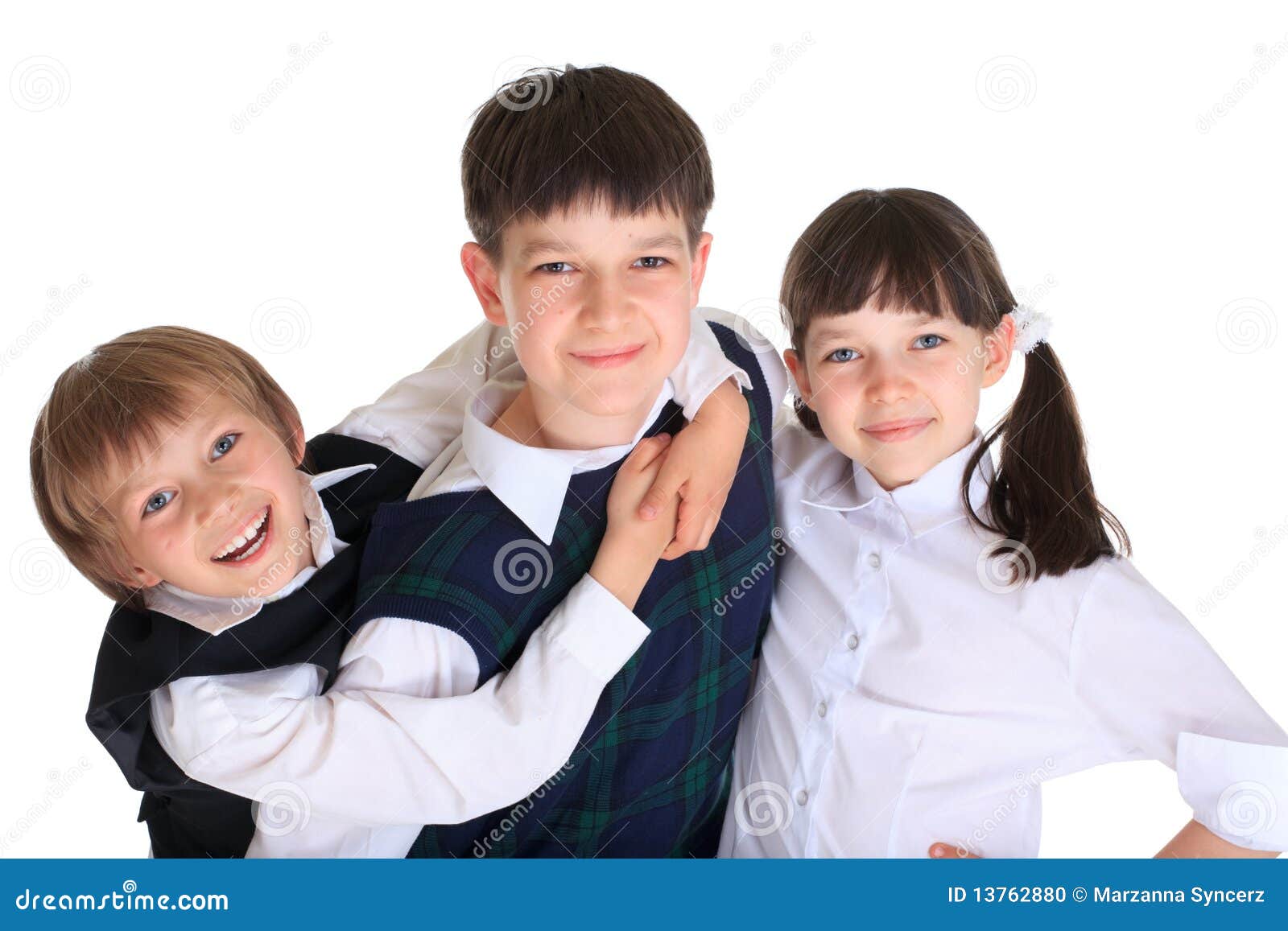 Three Young Siblings Stock Photo - Image: 13762880