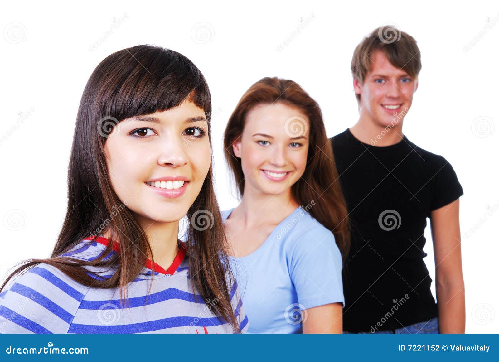 Three young smiling teens stock photo. Image of gorgeous - 7221152
