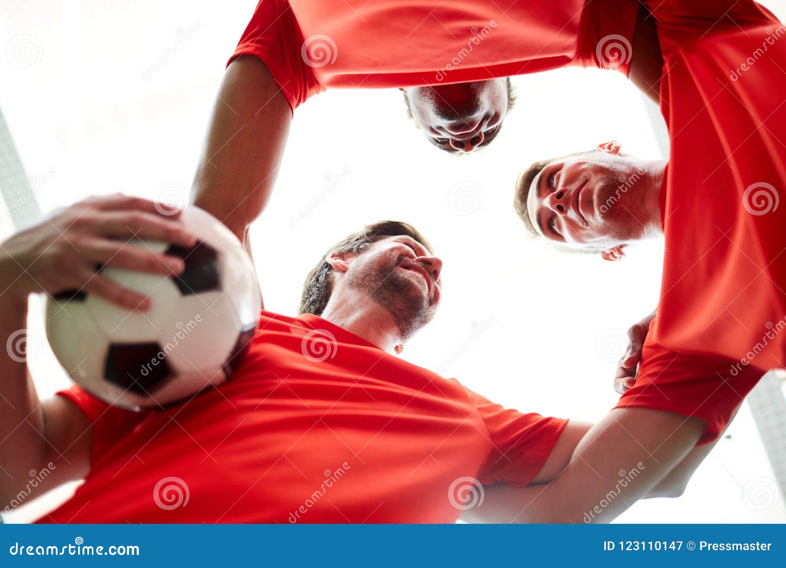 Unity of soccer players stock image. Image of friendship - 123110147
