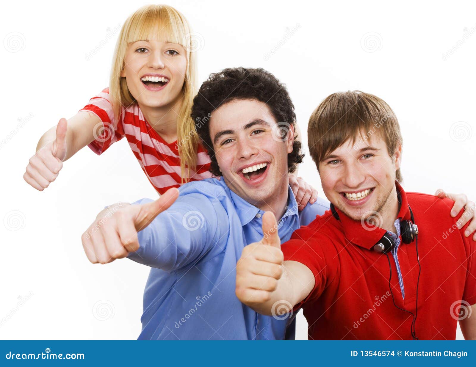 Three young teenagers stock photo. Image of friends, smile - 13546574