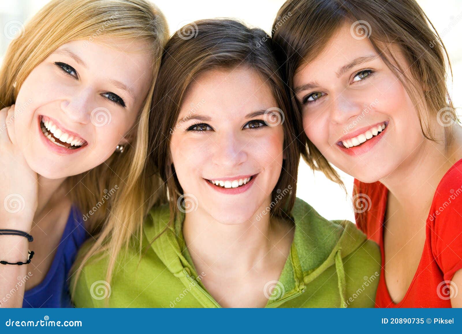 Three Young Women stock image. Image of teen, happiness - 20890735
