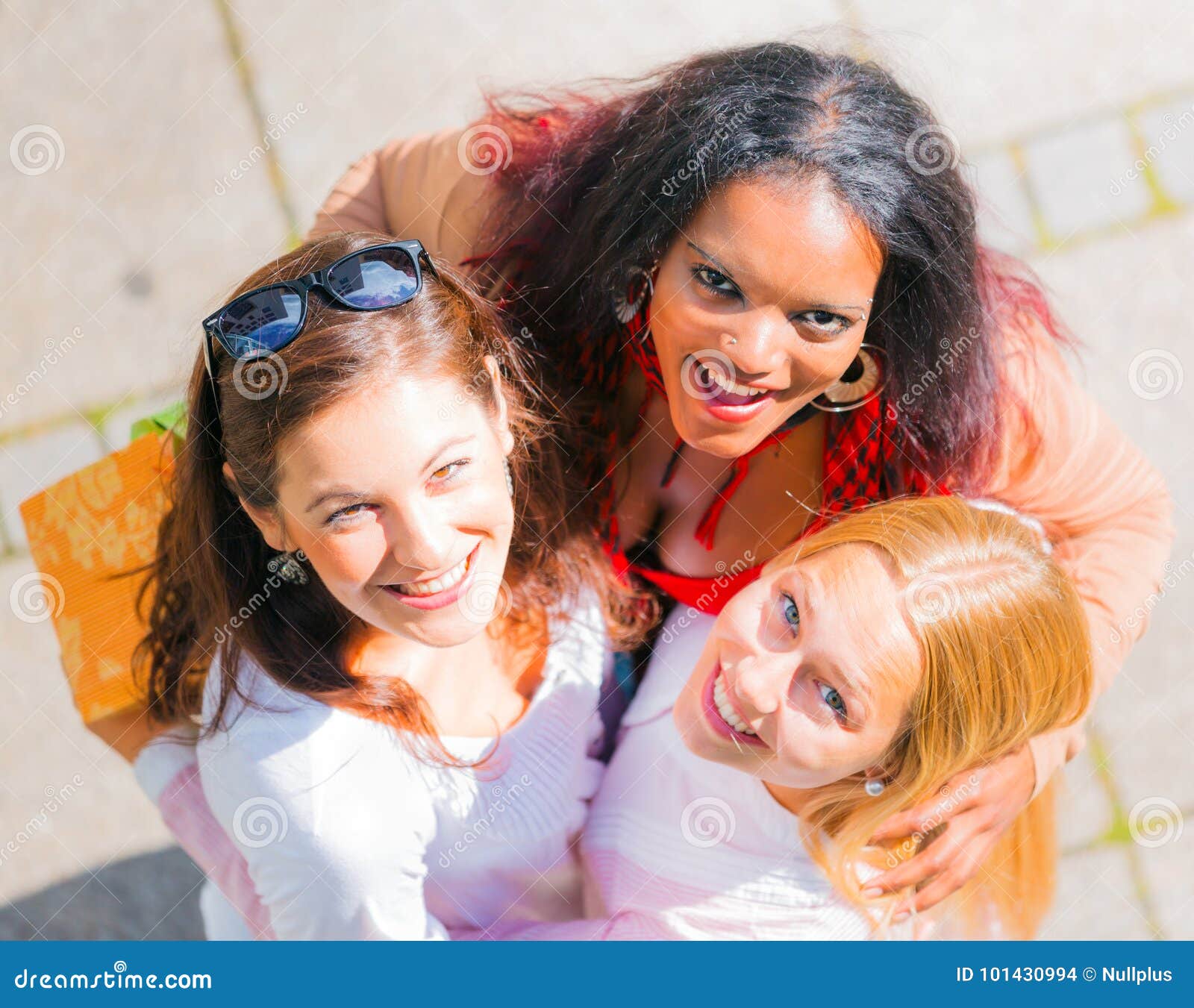 Three Young Women stock photo. Image of togetherness - 101430994