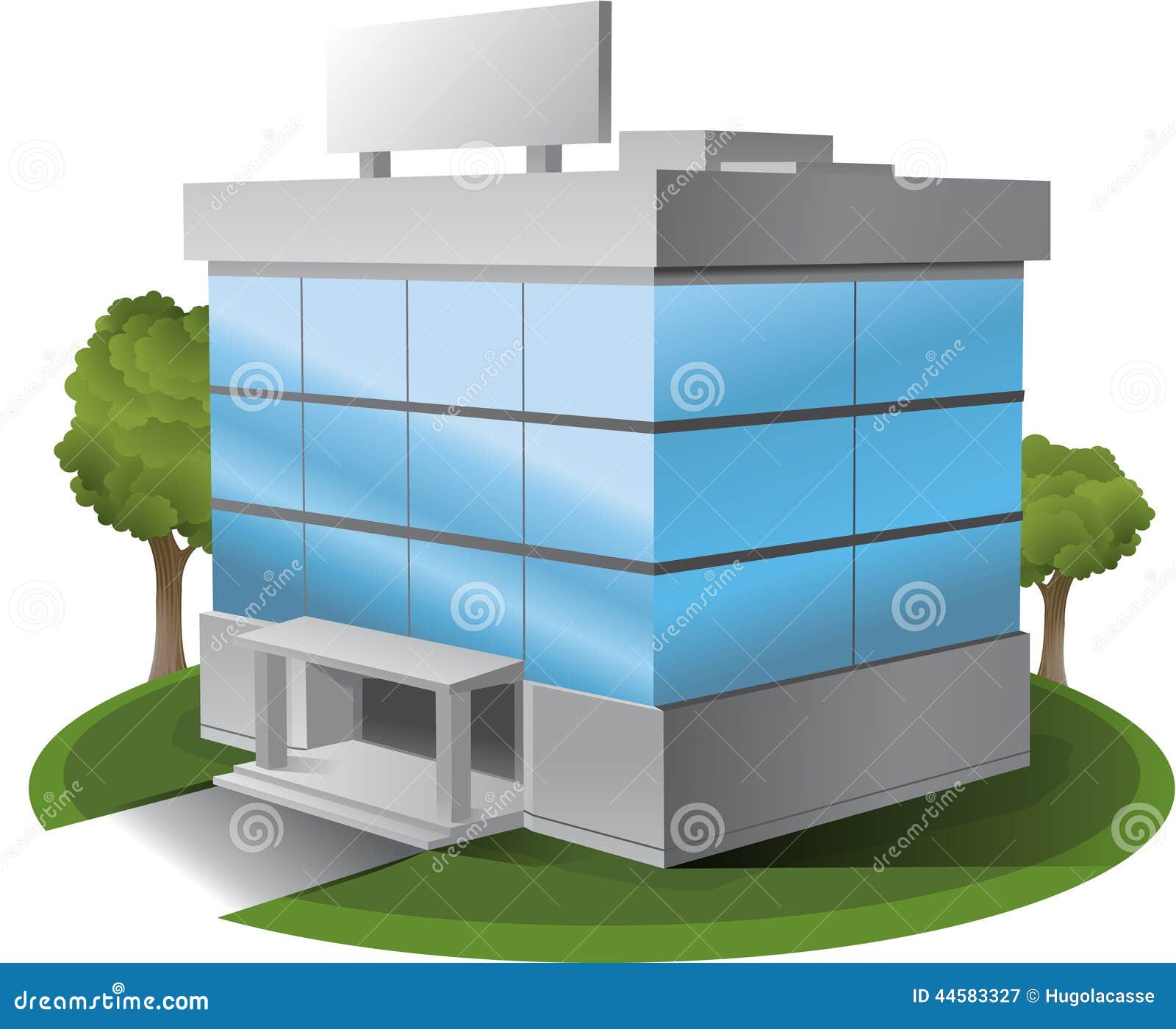 ThreeD Vector Office Building Illustration Stock Vector - Illustration ...