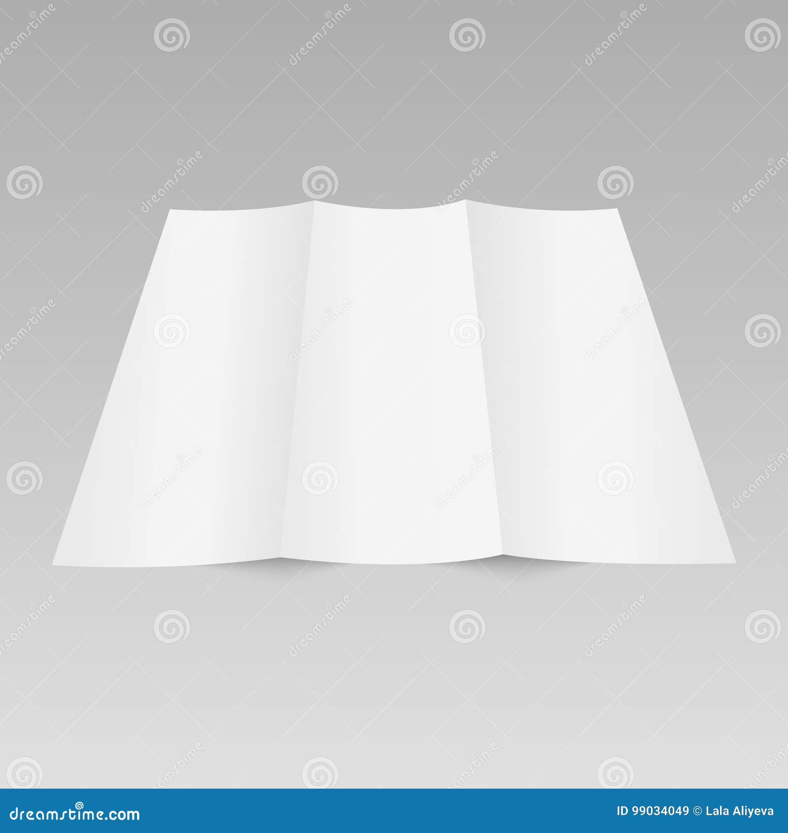 Threefold White Template Paper. Vector Illustration Stock Illustration ...
