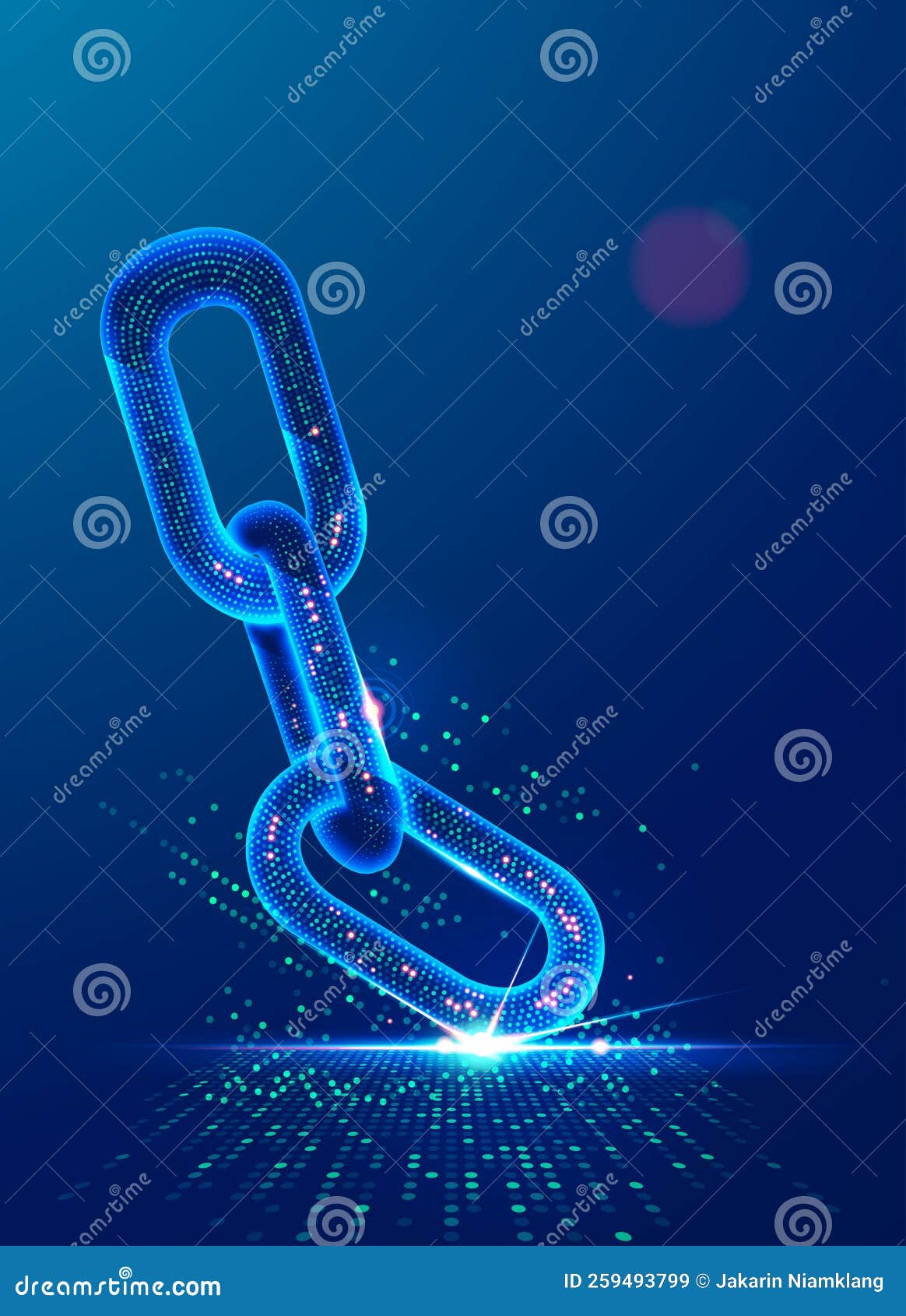 ThreeLinks stock vector. Illustration of future, cryptocurrency - 259493799