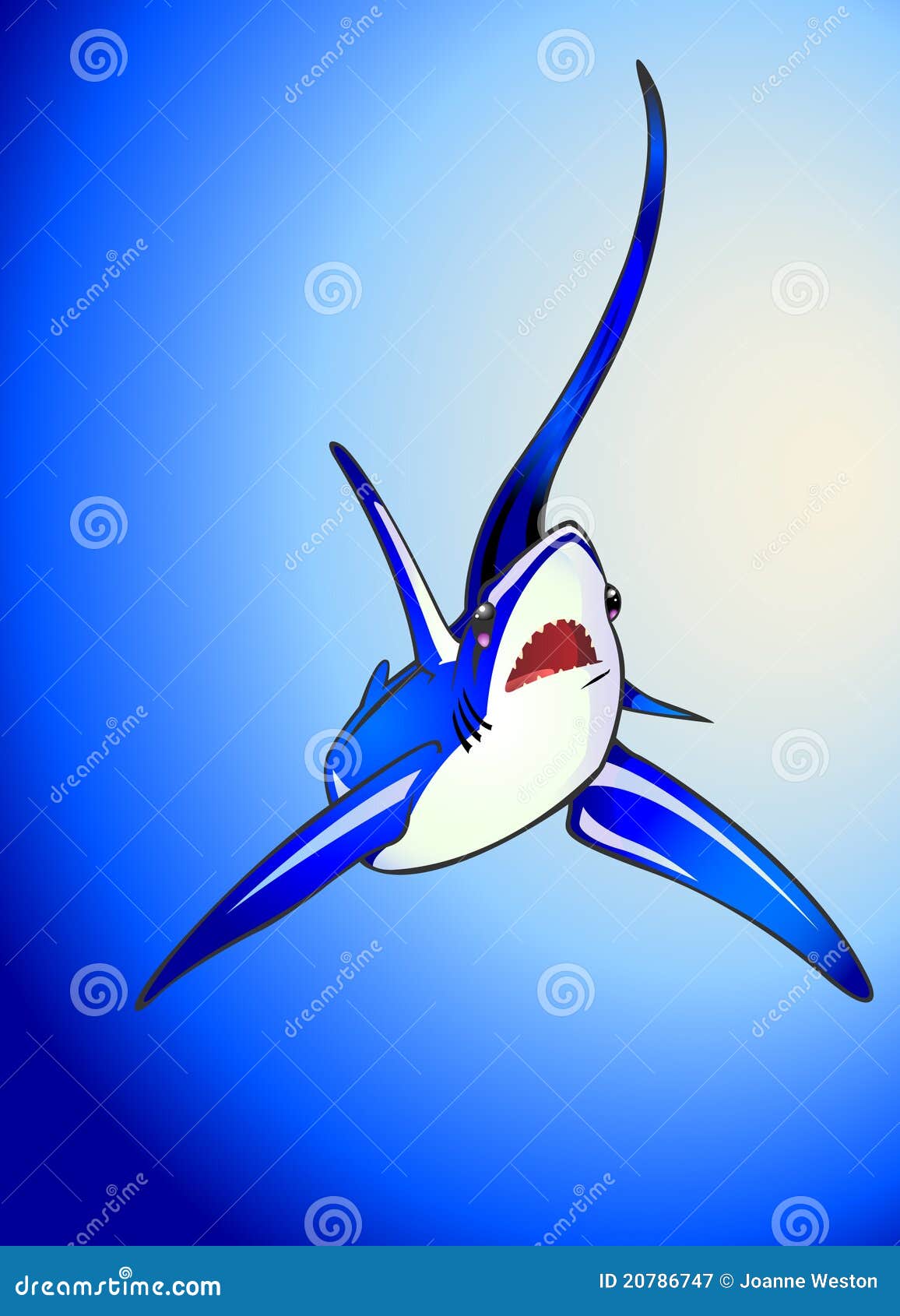 Thresher Shark Cartoon Vector | CartoonDealer.com #29576047