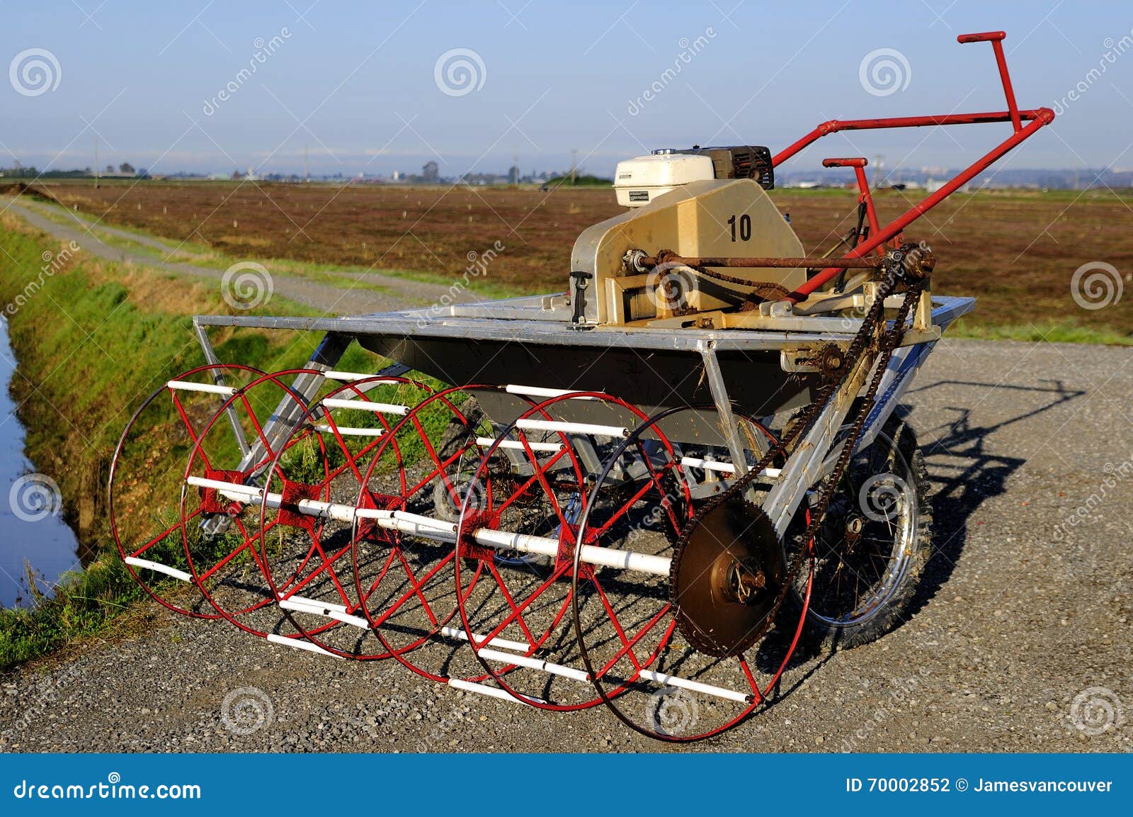 Threshing Machine for Harvesting Cranberry Stock Photo - Image of ...