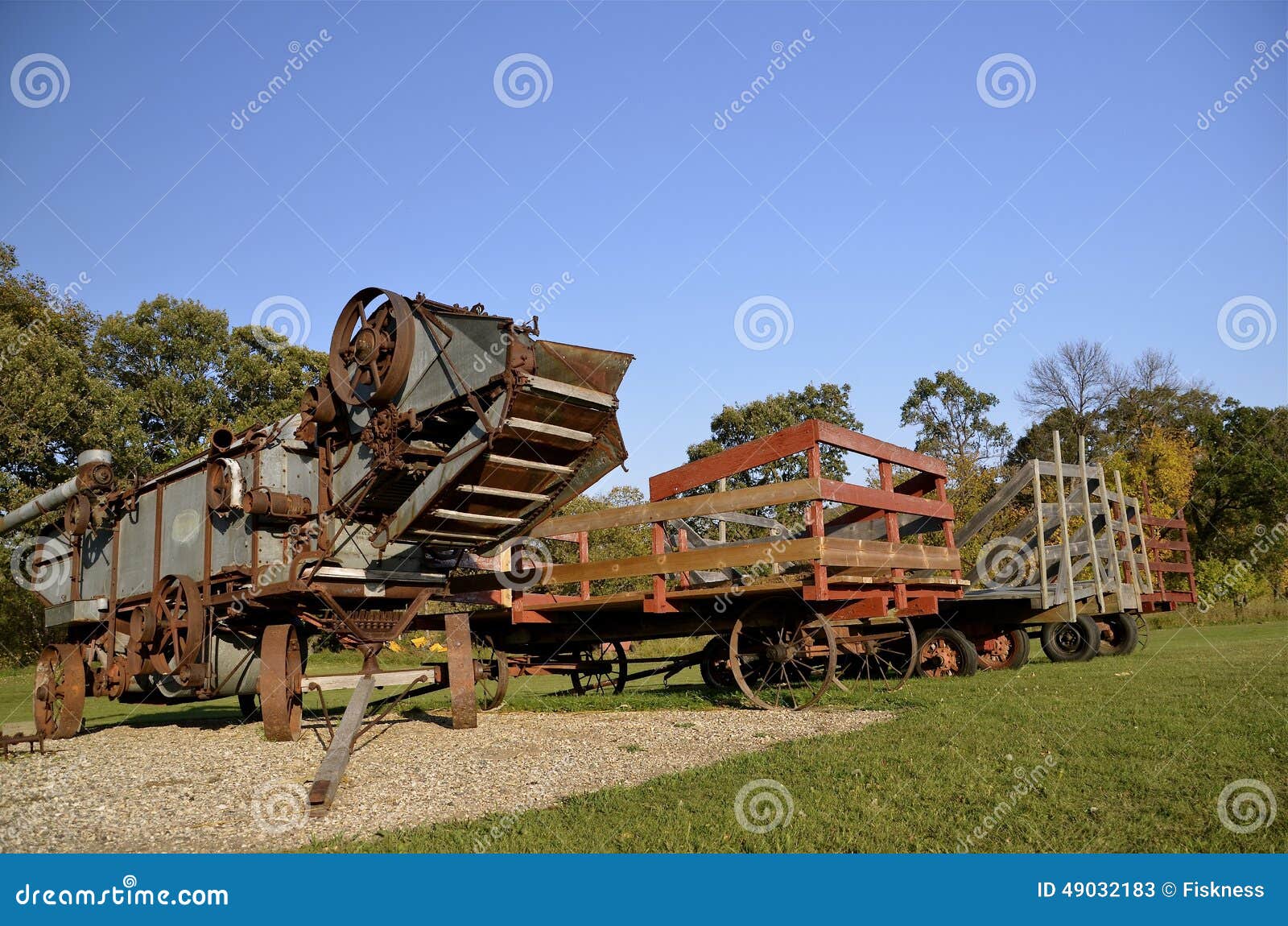 Feeder Of An Old Threshing Machine Royalty-Free Stock Photo ...