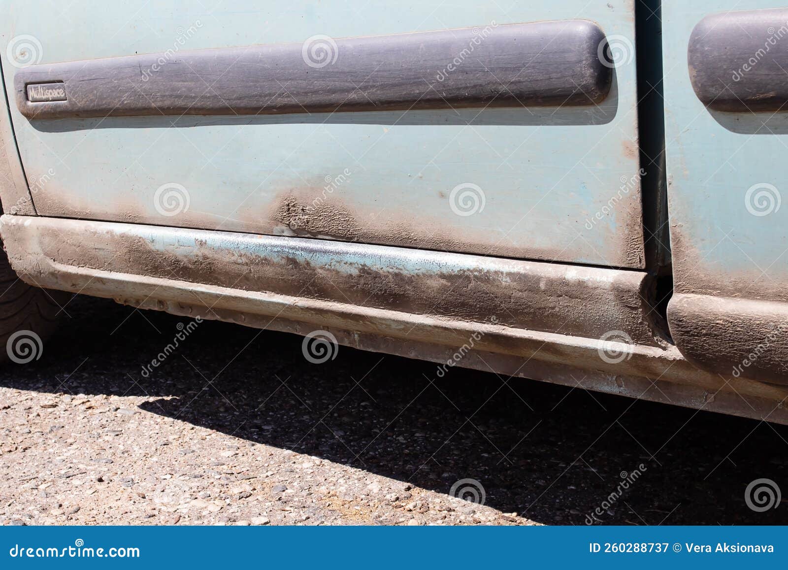 Threshold and Door of the Car with Rust Stock Image - Image of ...