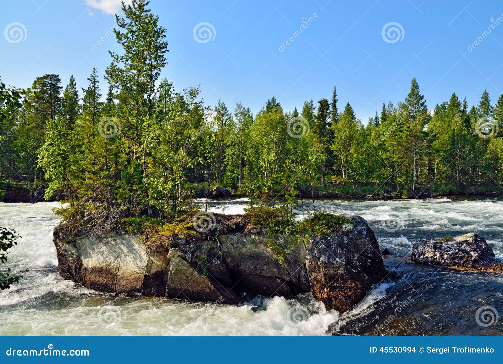 Threshold Padun. Umba River, the Kola Peninsula, Russia Stock Photo ...