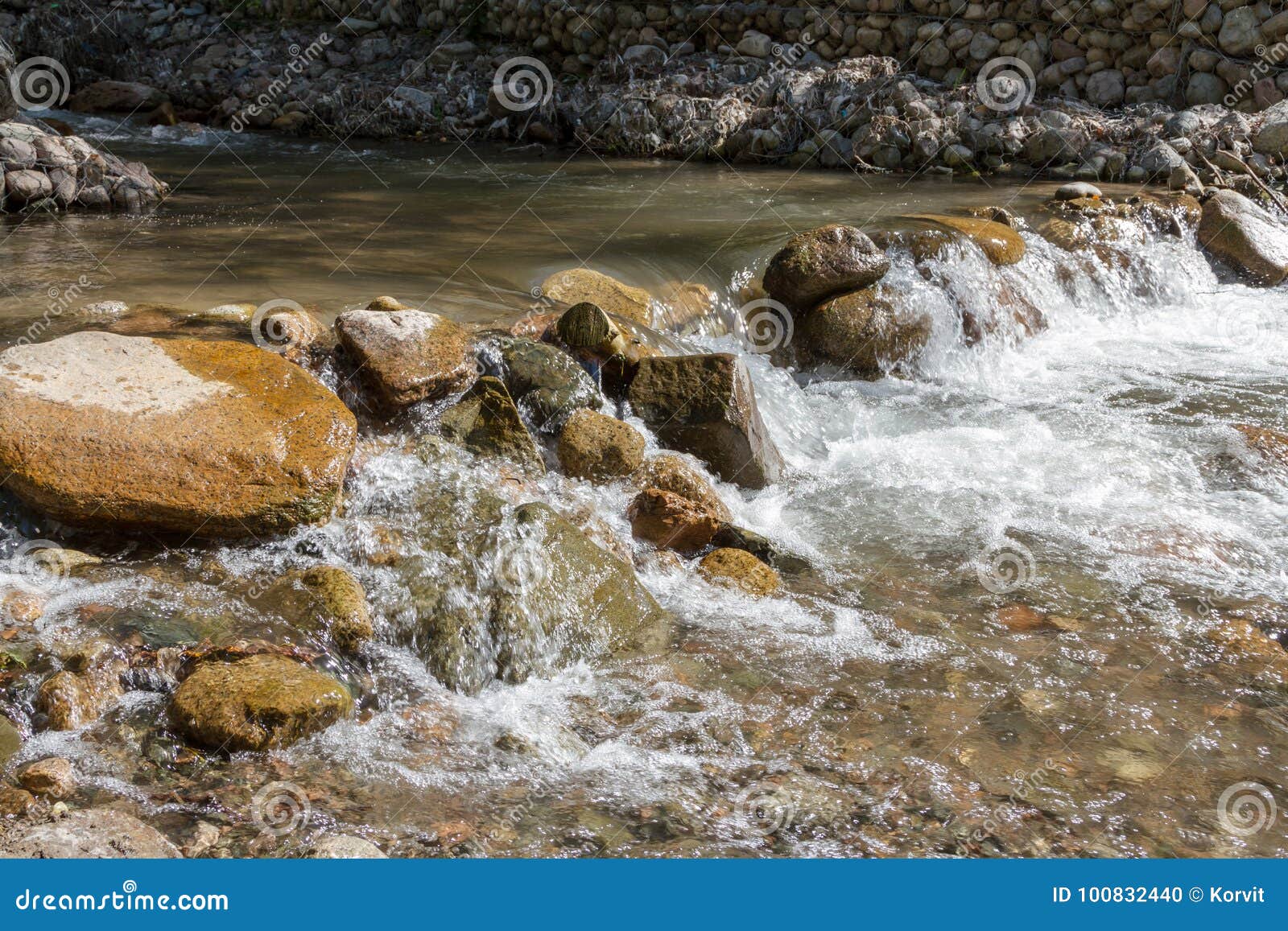 Threshold on the river stock photo. Image of motion - 100832440