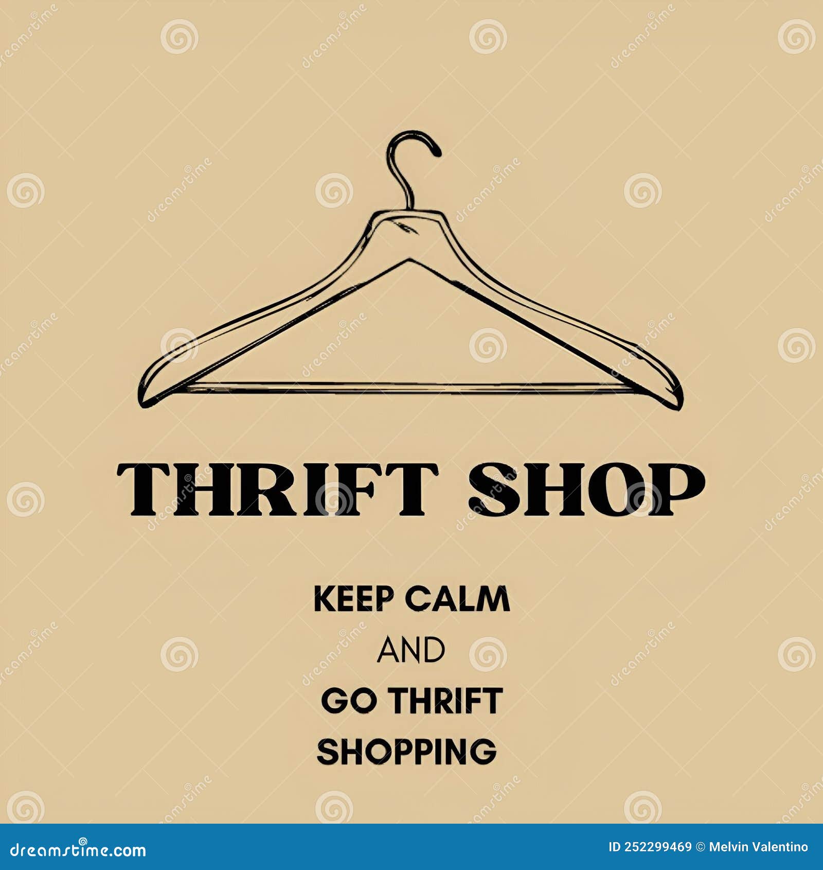 Thrift Shop Logo with Canva Stock Illustration - Illustration of ...