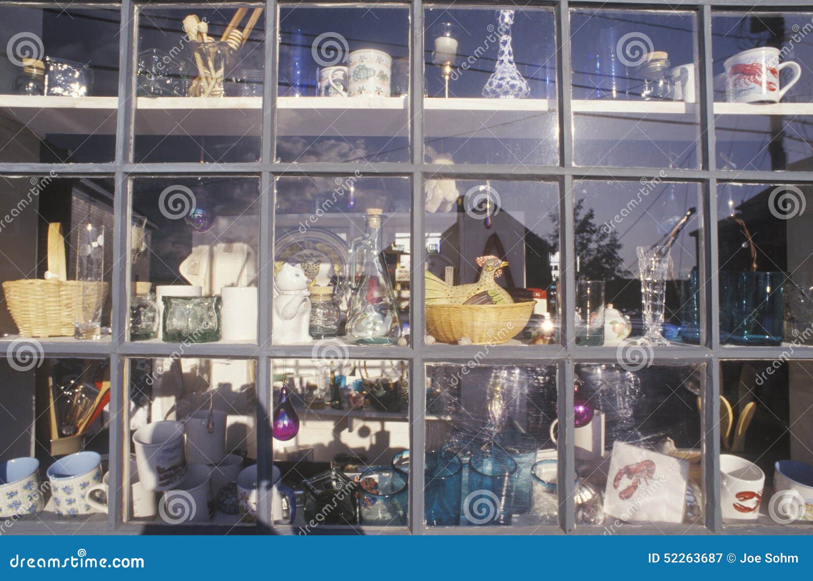 Thrift Store Items in Window Stock Image - Image of knacks, america ...