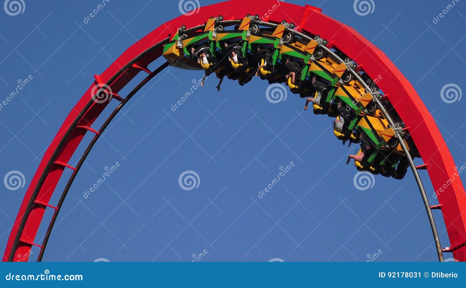 Thrill Ride Roller Coaster editorial photo. Image of rides - 92178031