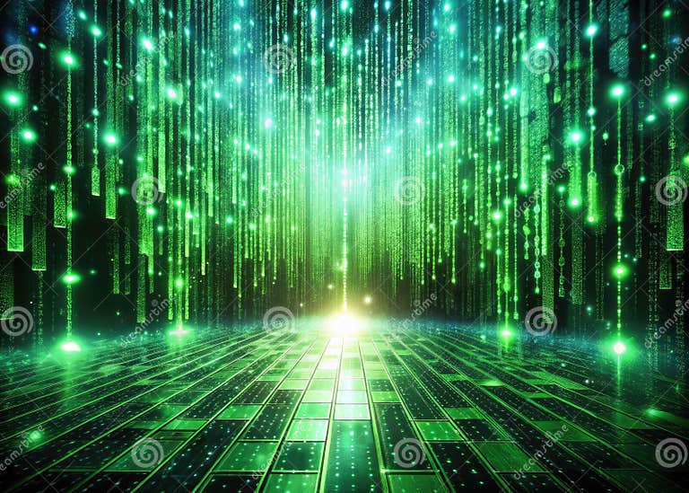 A Thrilling 3D Green Matrix Visualization of Aerial Cyber Security and ...