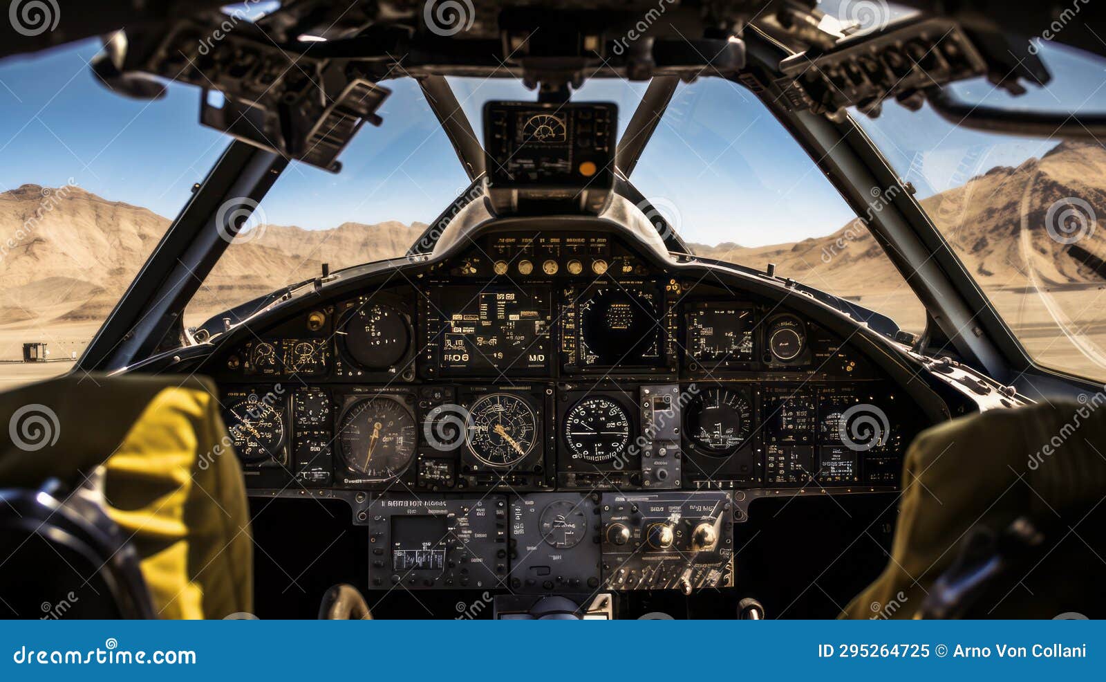 Thrilling Flight: Inside the Cockpit of an American Fighter Jet Stock ...