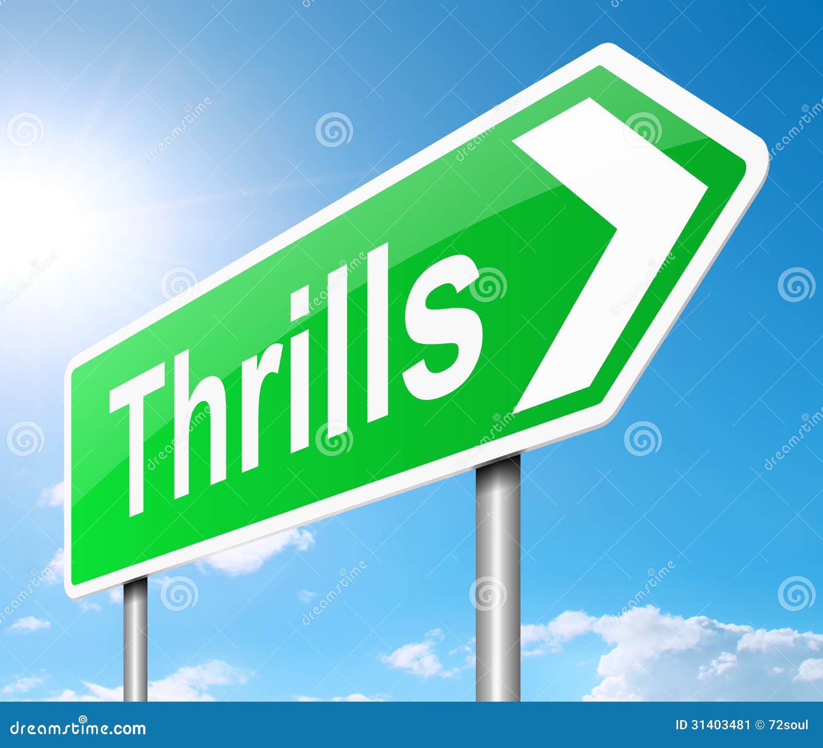 Thrills sign. stock illustration. Illustration of interest - 31403481