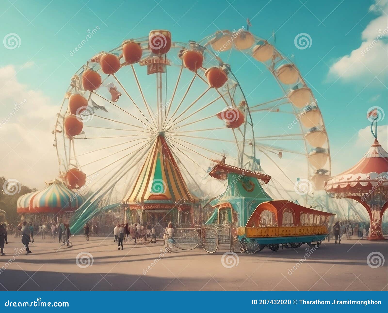 ThrillScape Chronicles: Immersive Adventures in Amusement Parks Stock ...