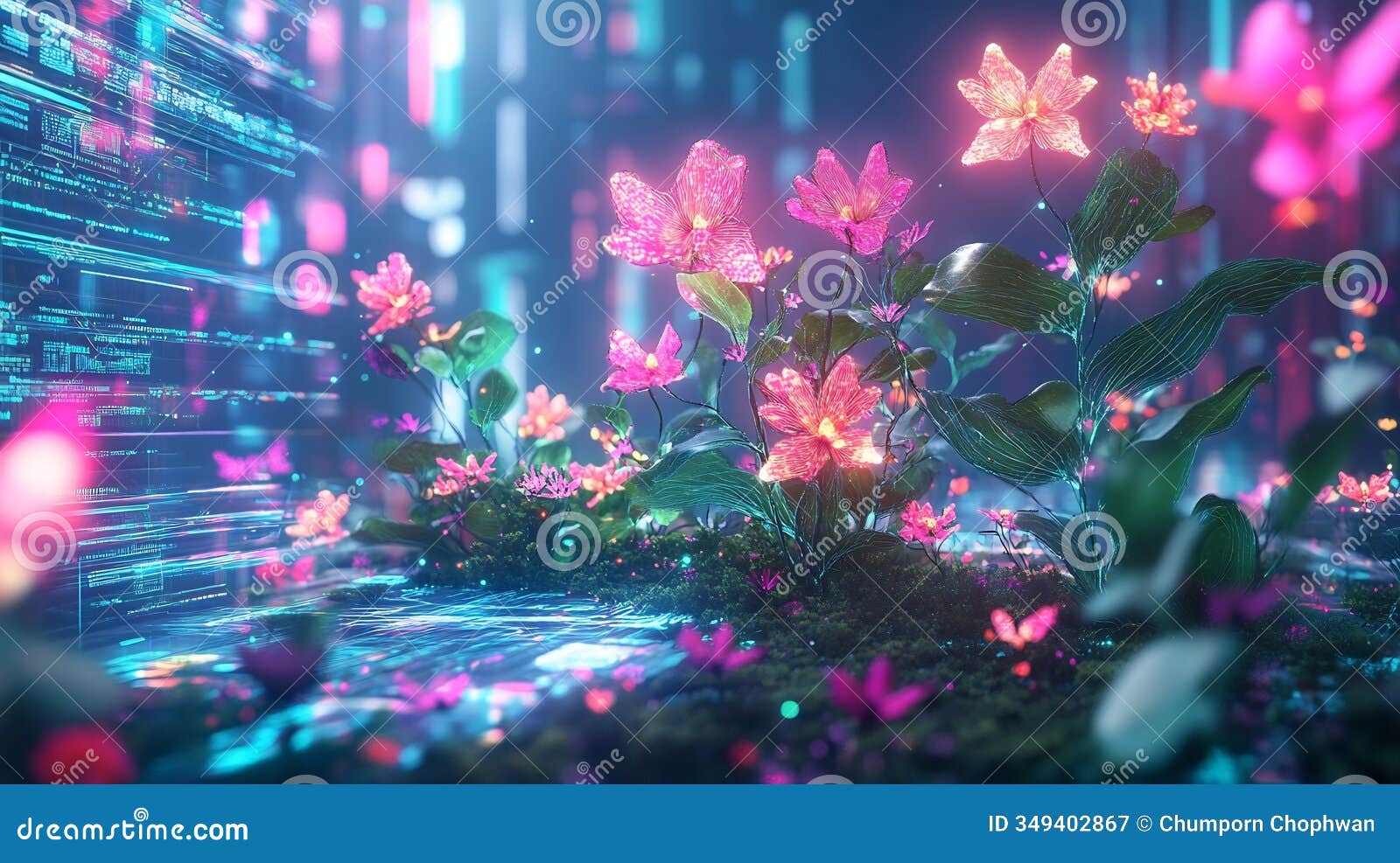 Thriving AI Powered Digital Flora Blooms within Interactive Data ...