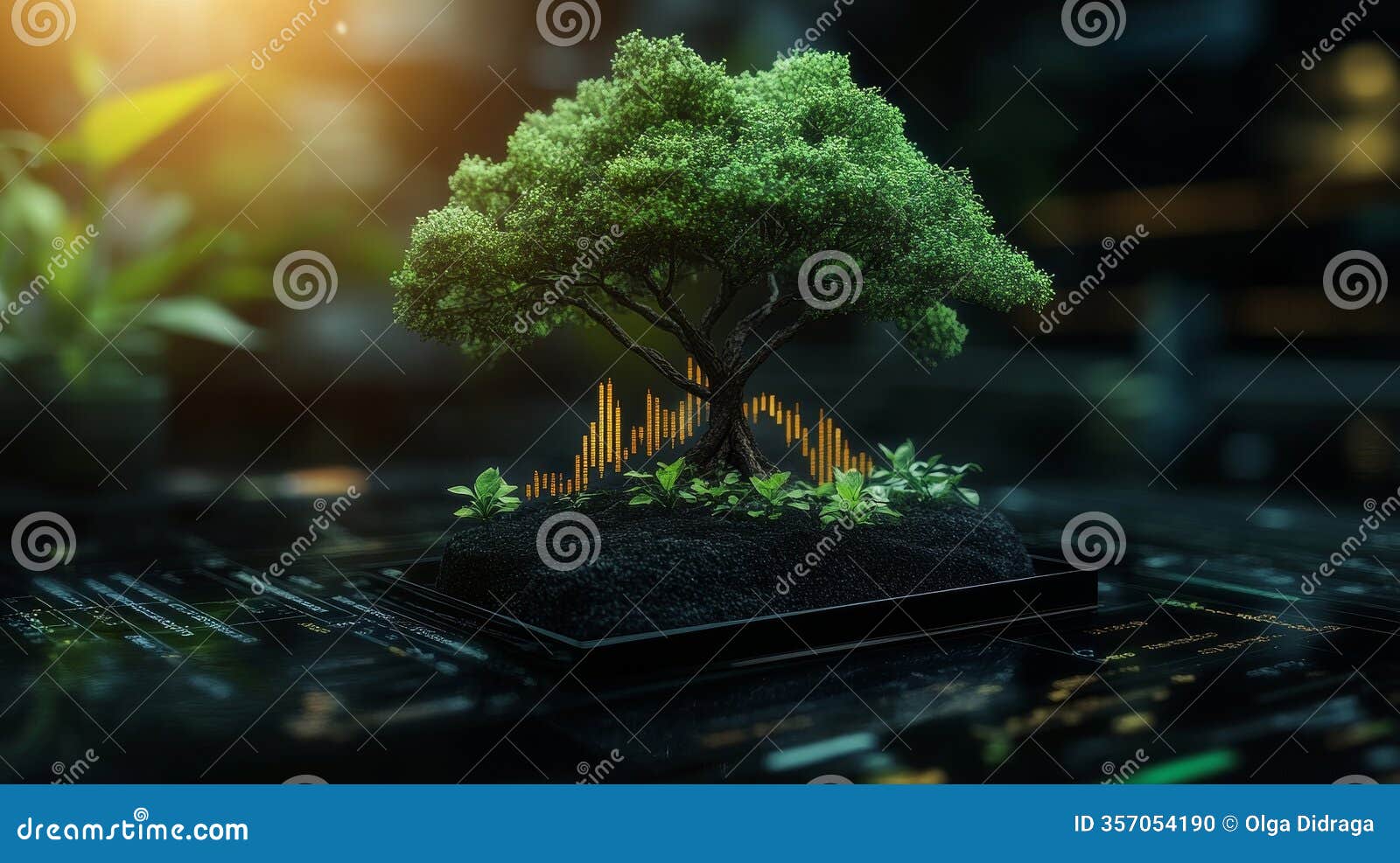 Thriving Tree on Digital Platform with Data Visualization and Growth ...
