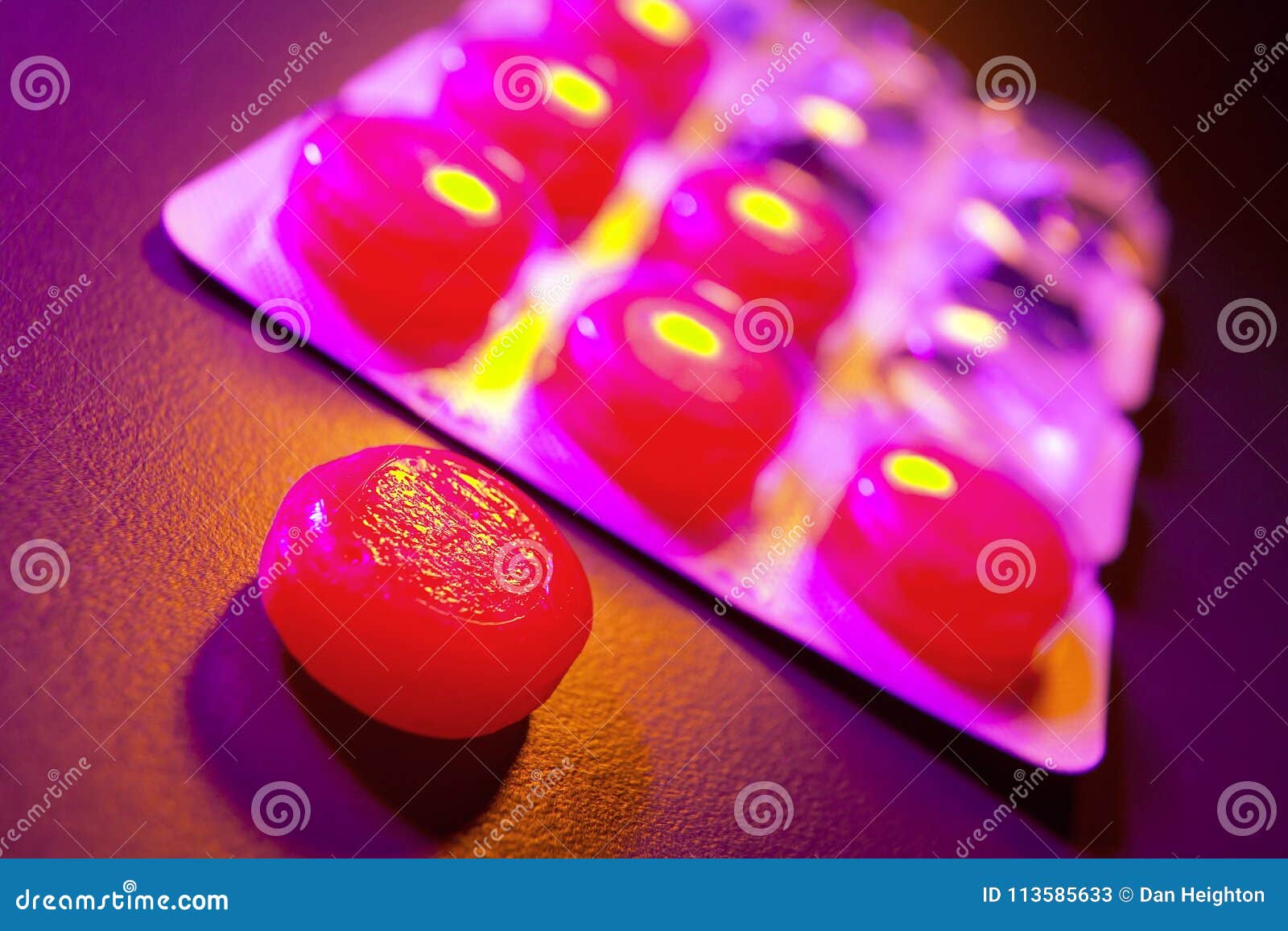 THROAT SWEETS in CLOSE UP stock image. Image of illness - 113585633