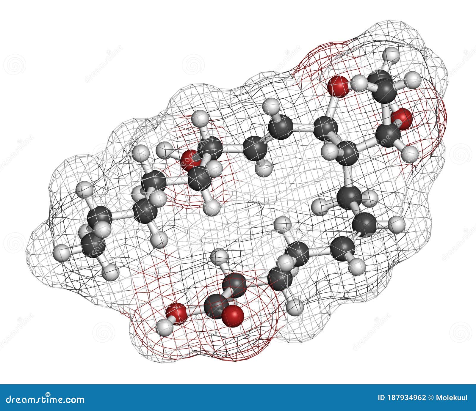 Thromboxane A2 Molecule, Molecular Structures, Vasoconstrictor, 3d ...