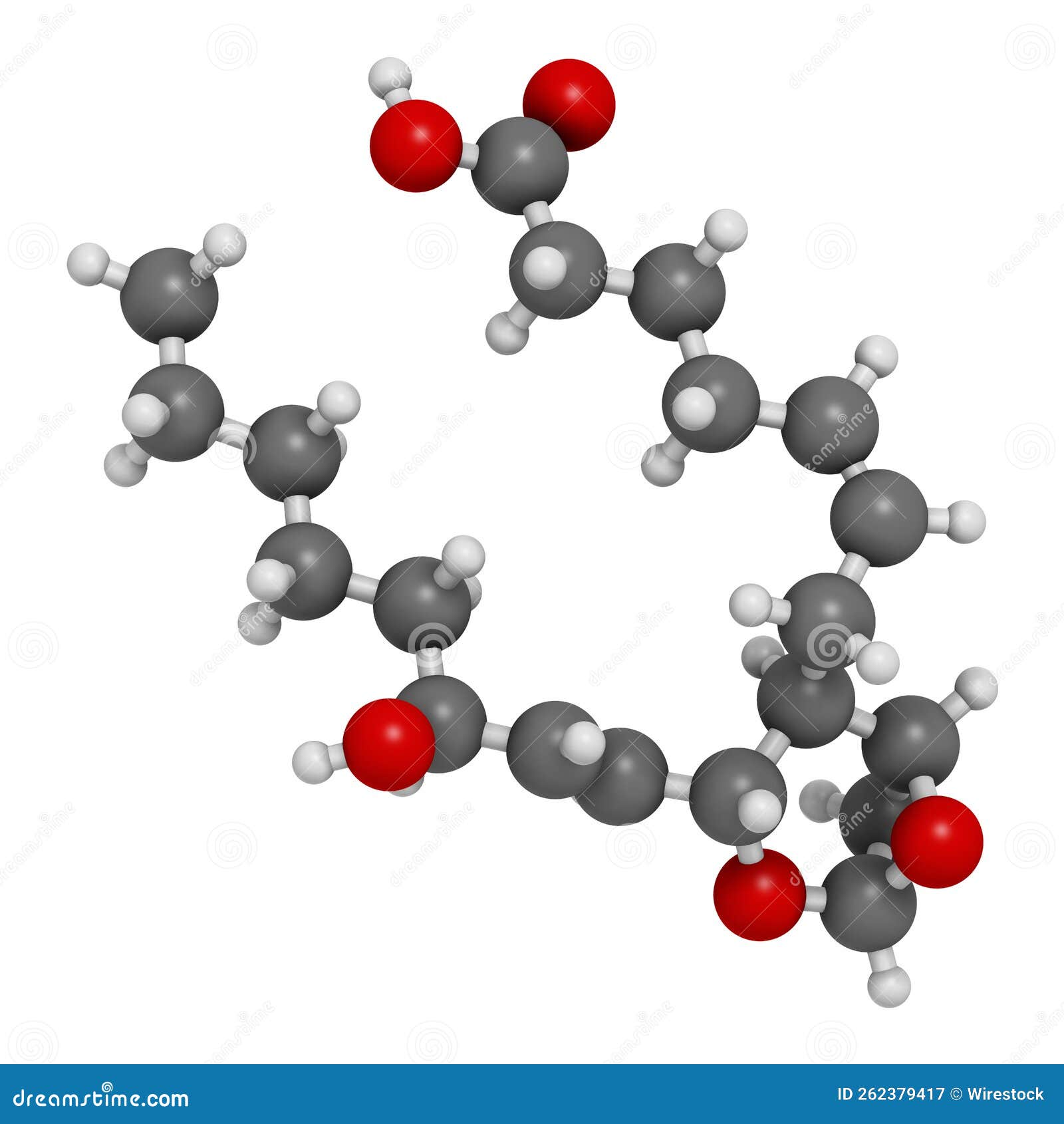 Thromboxane A2 (TXA2) Molecule. 3D Rendering Stock Illustration ...