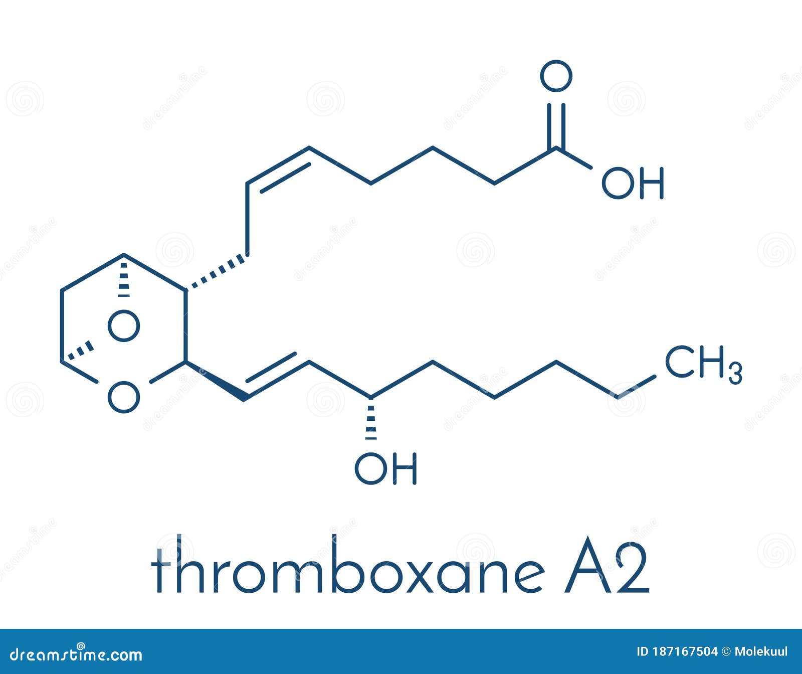 Thromboxane A2 (TXA2) Molecule Vector Illustration | CartoonDealer.com ...