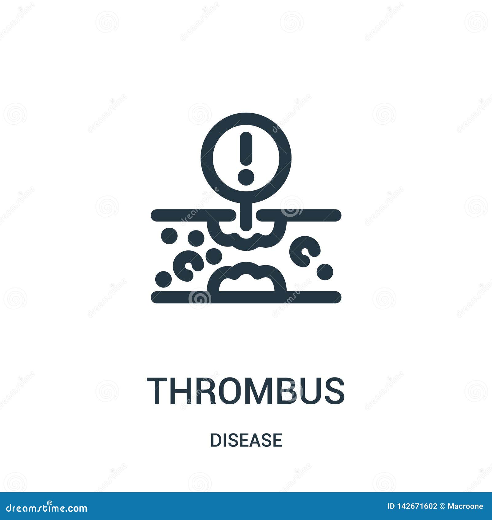 Thrombus Icon Vector from Disease Collection. Thin Line Thrombus ...