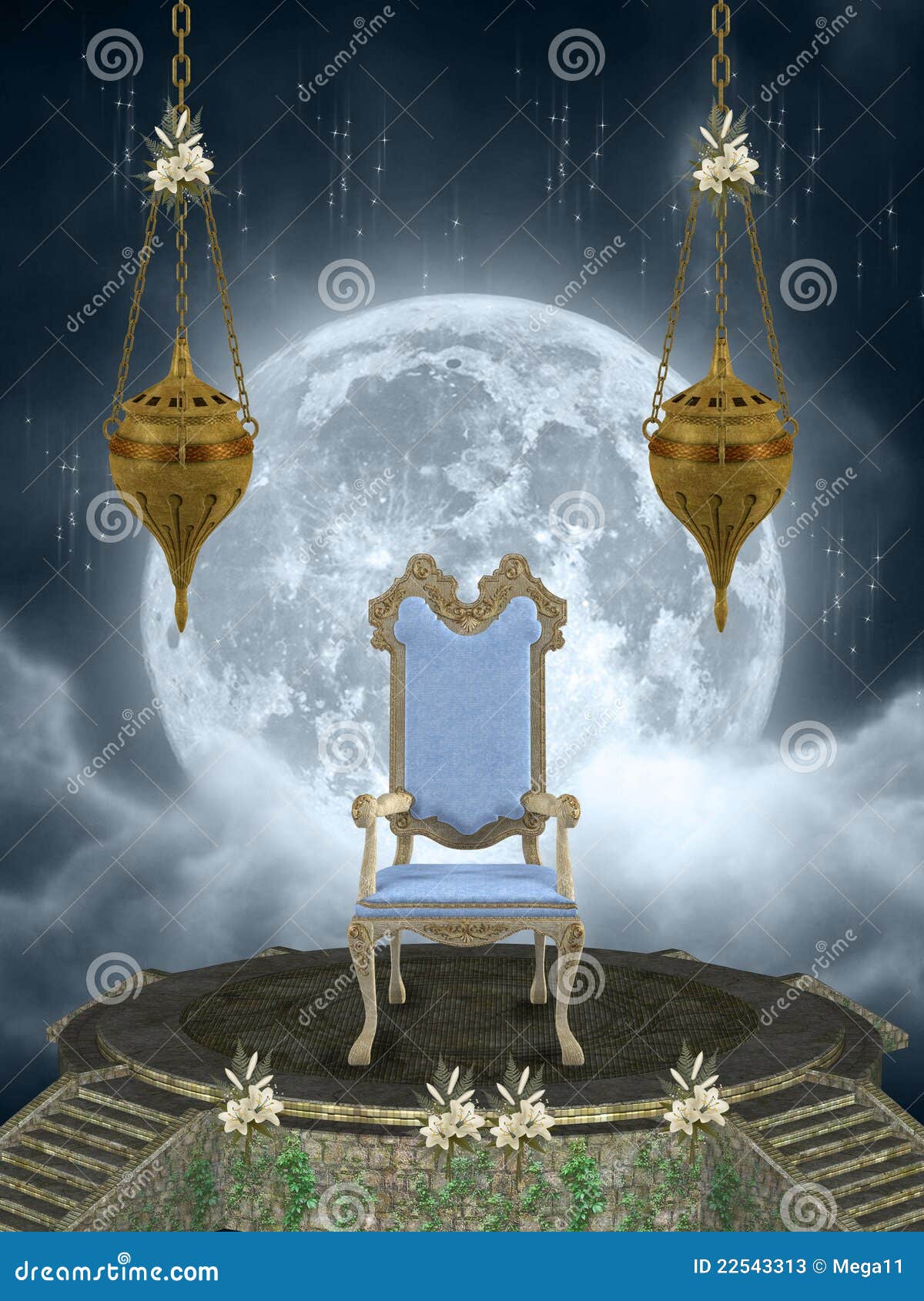 Throne stock illustration. Illustration of peaceful, fantastic - 22543313