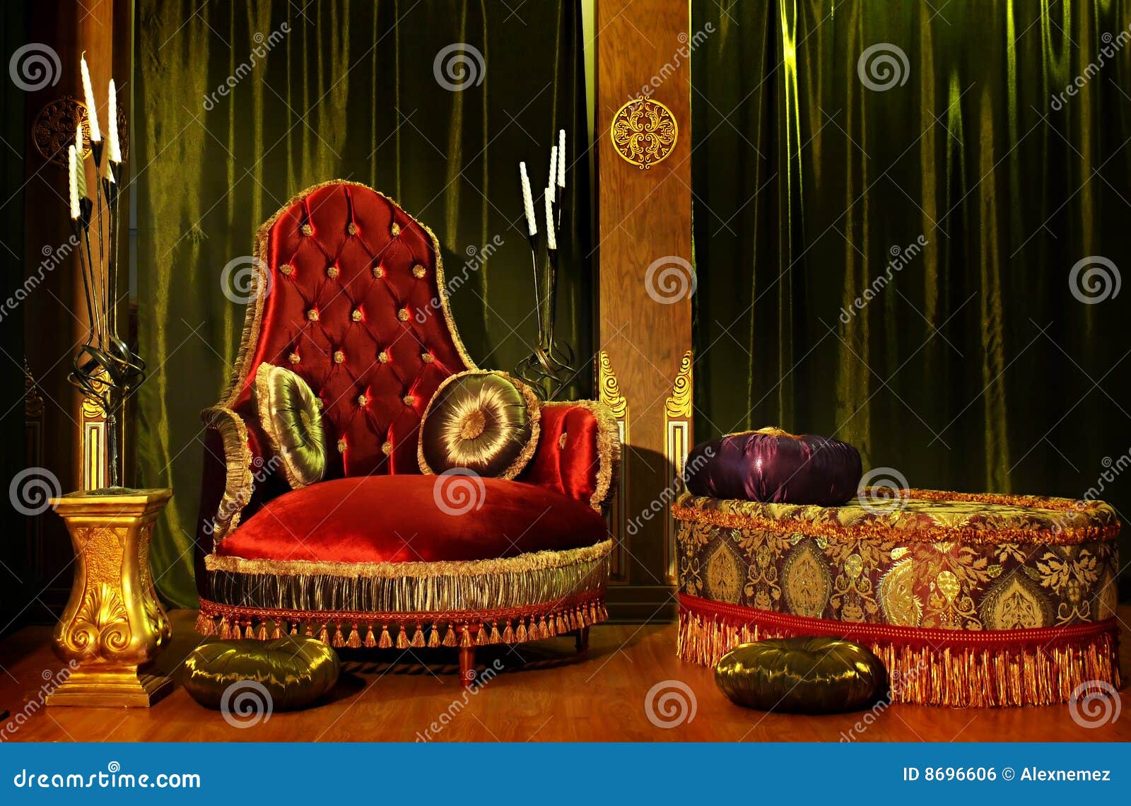 The throne stock photo. Image of antique, decorated, comfy - 8696606