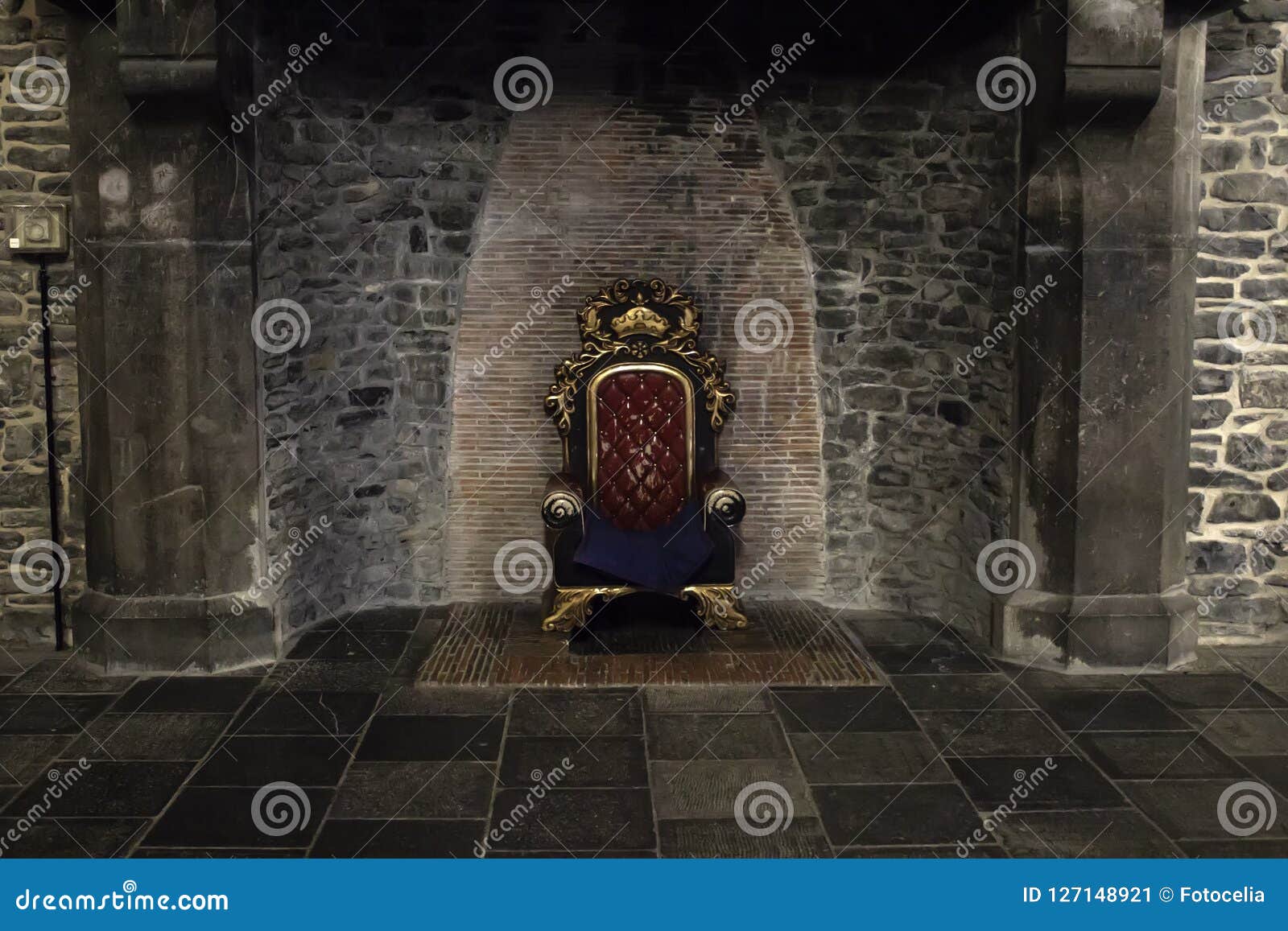 Throne in castle stock image. Image of palace, gold - 127148921