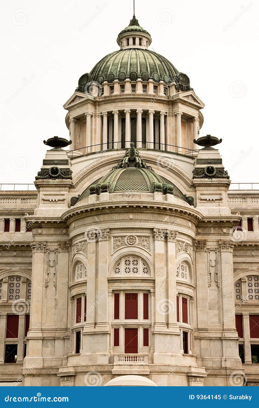 The Throne Hall in Bangkok stock image. Image of pillar - 9364145