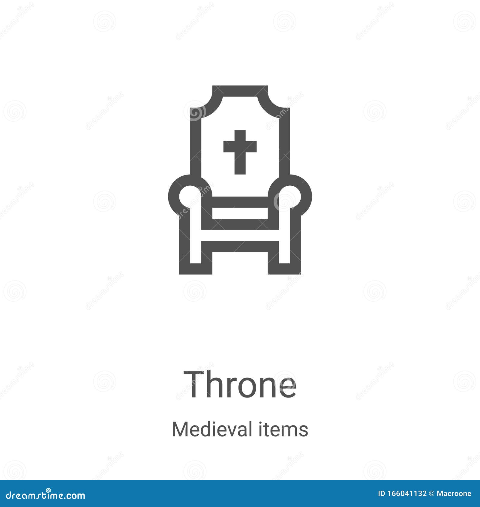 Throne Icon Vector From Medieval Items Collection. Thin Line Throne ...
