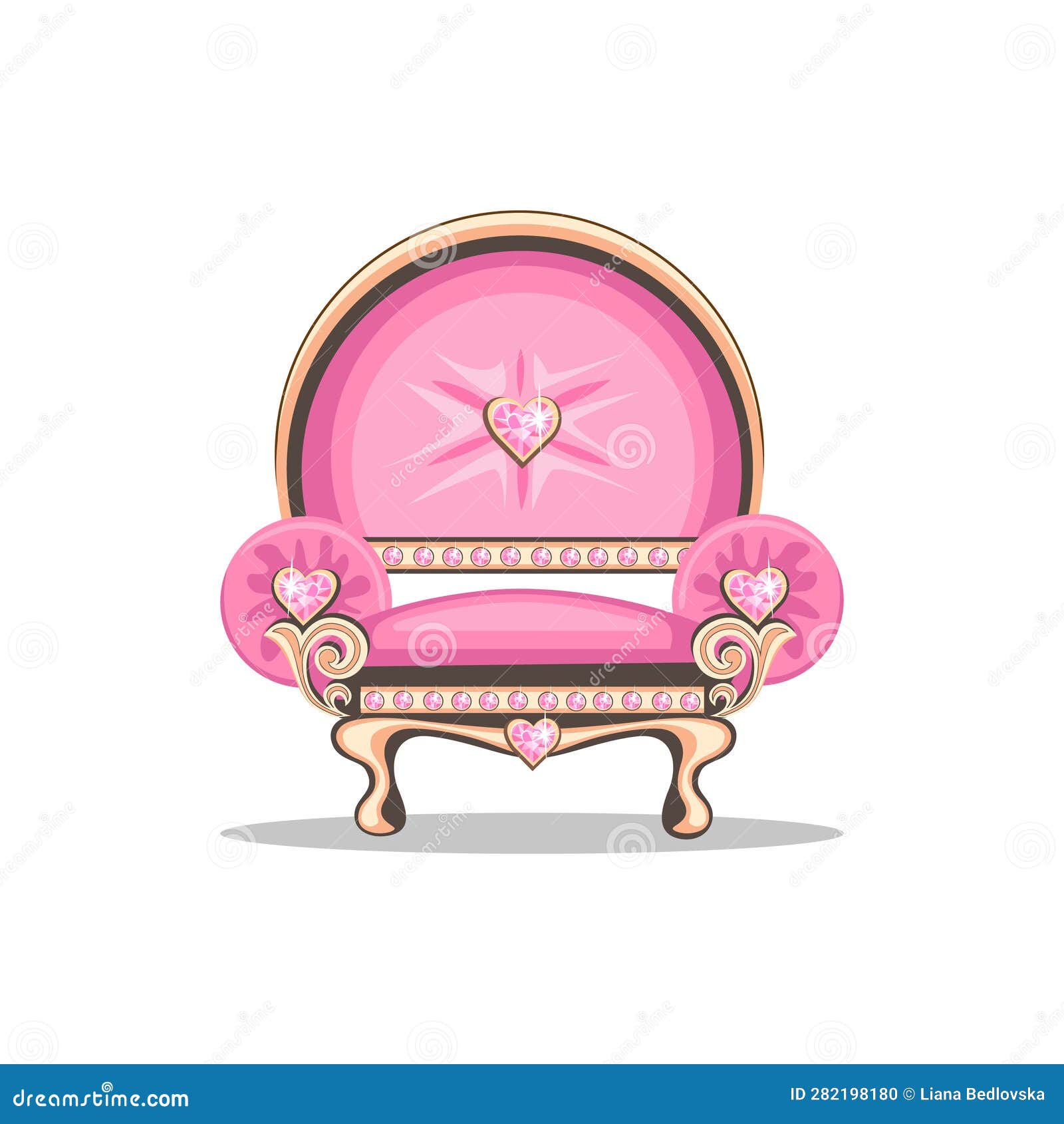Throne for a Little Princess Stock Vector - Illustration of interior ...
