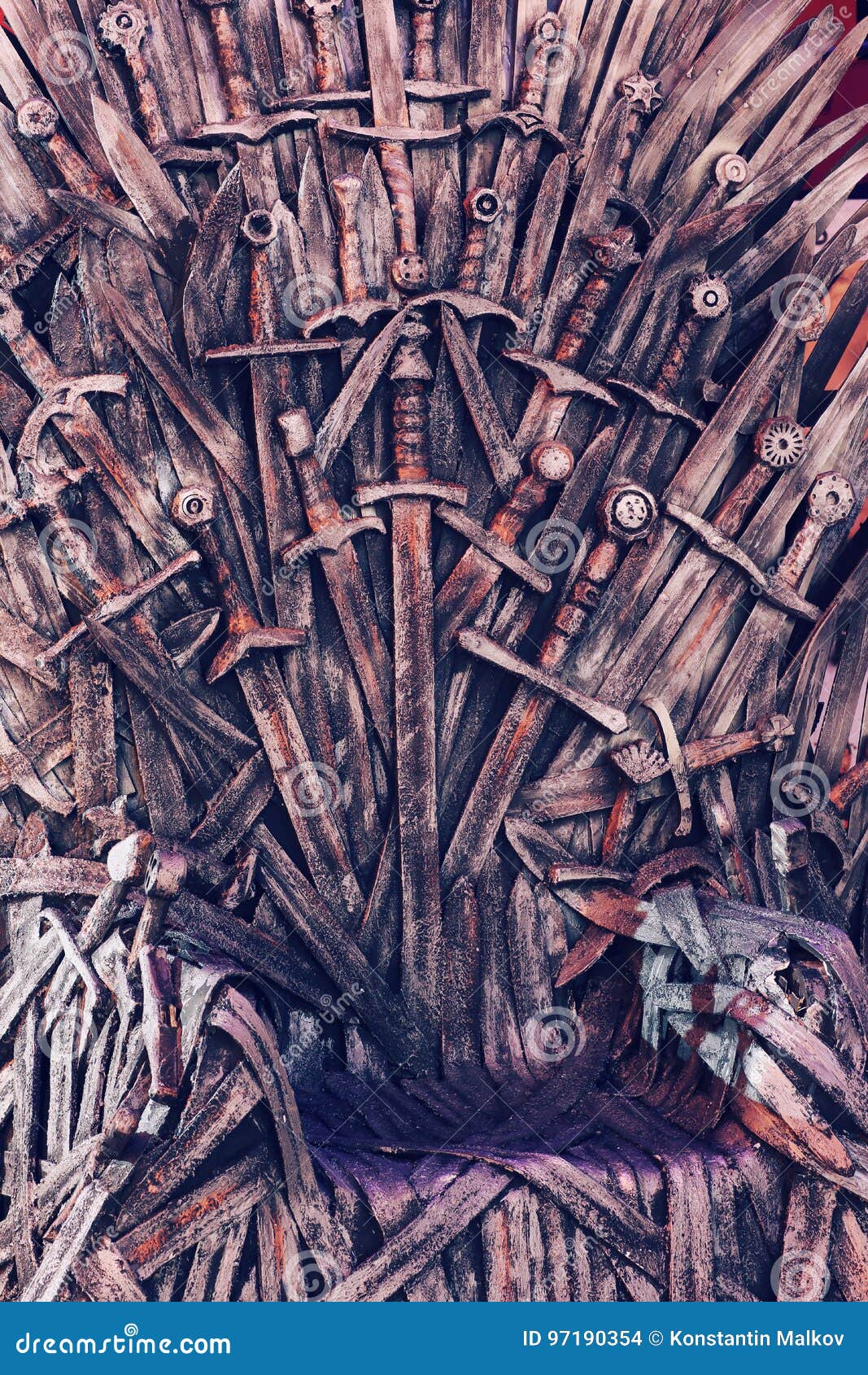 Throne Made of Swords in a Medieval Fair Stock Photo - Image of antique ...