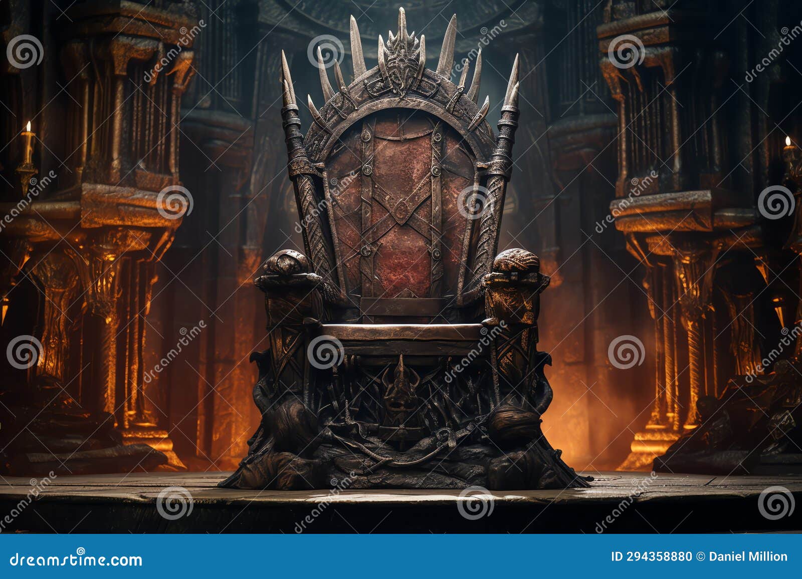 Throne Medieval Fantasy Photo Stock Illustration - Illustration of ...