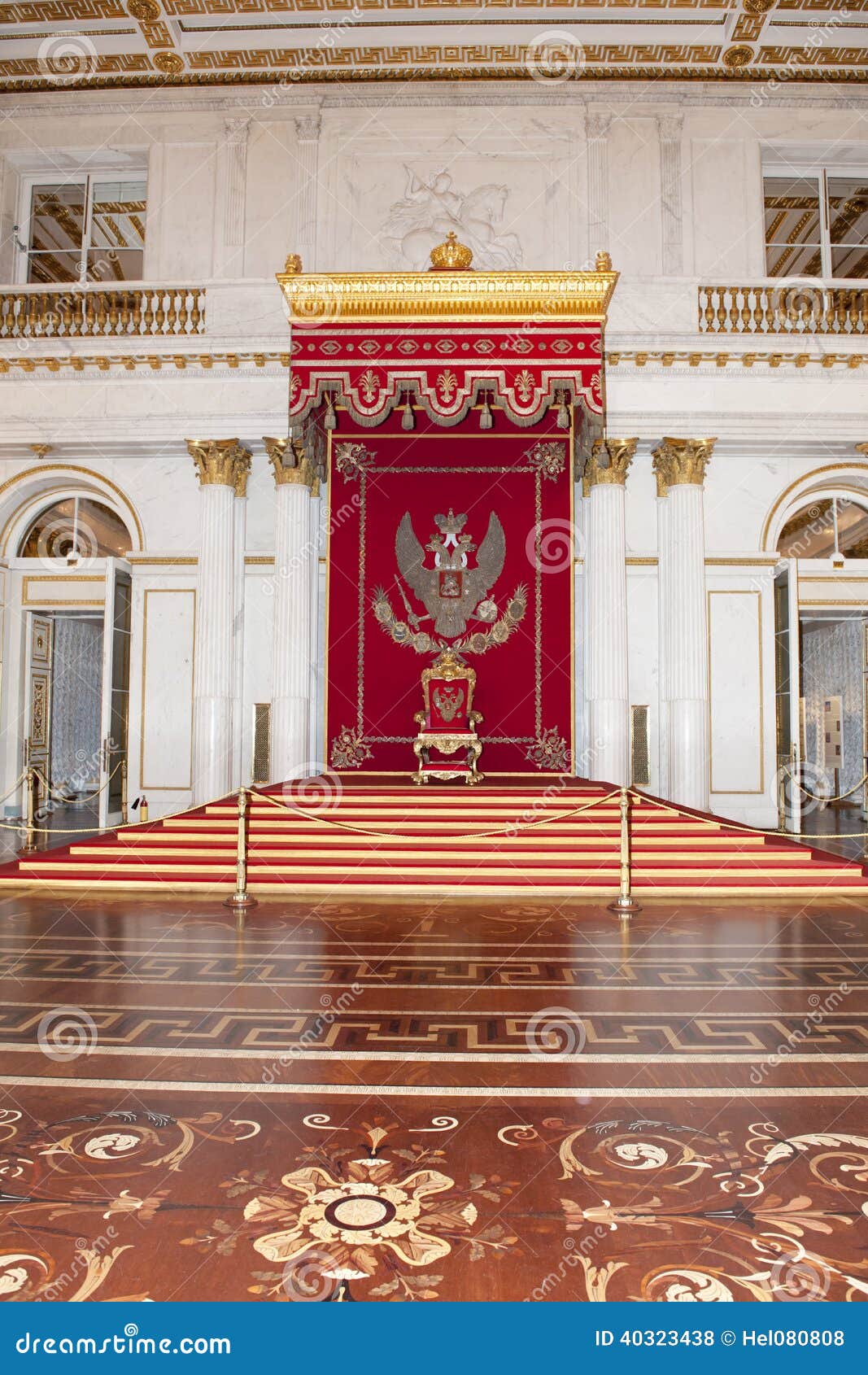 Throne of Russian Tsar St. Petersburg, Russia Stock Photo - Image of ...